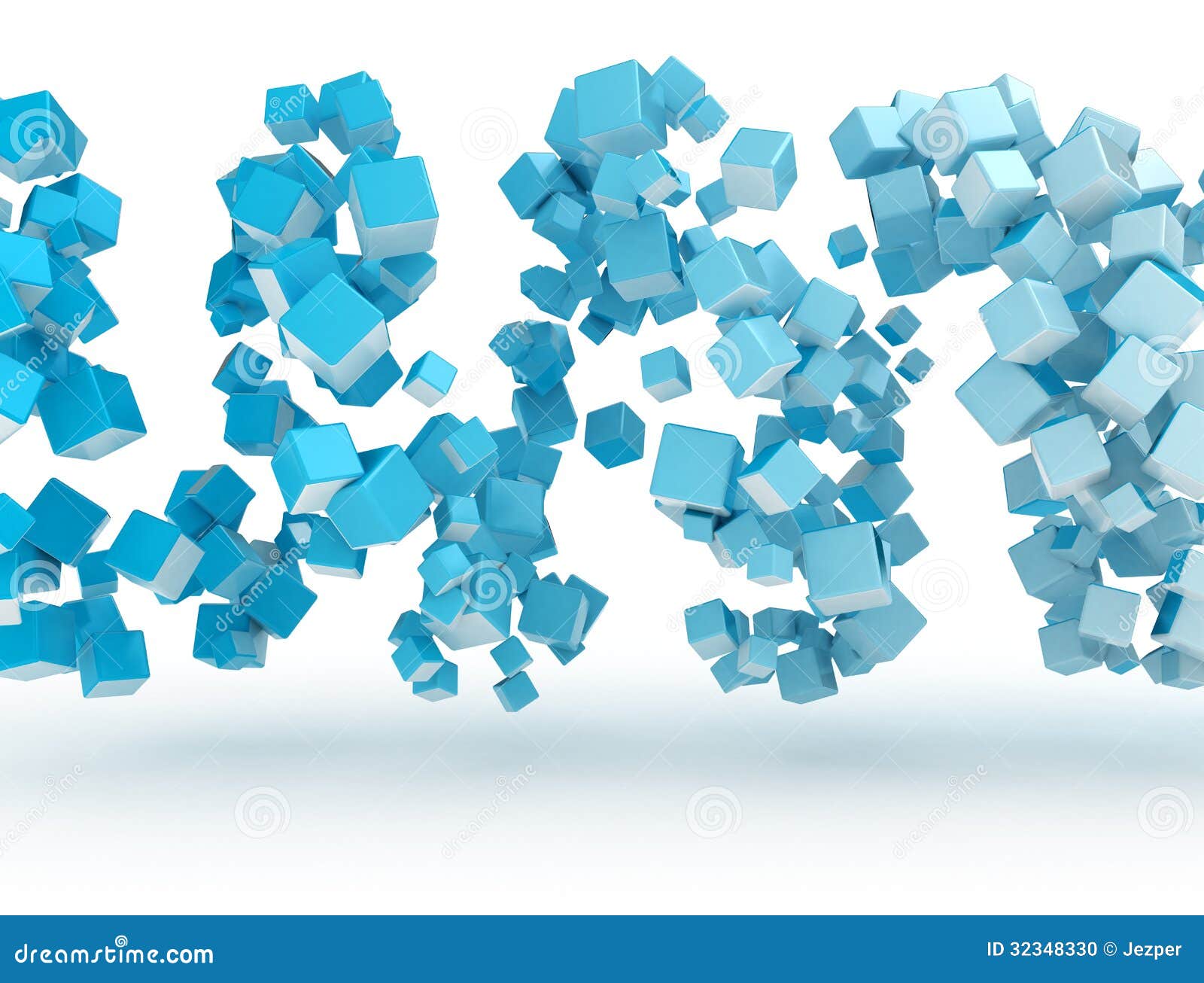 Cubos Abstratos Do Metal 3d Ilustração Stock - Ilustração de digital ...