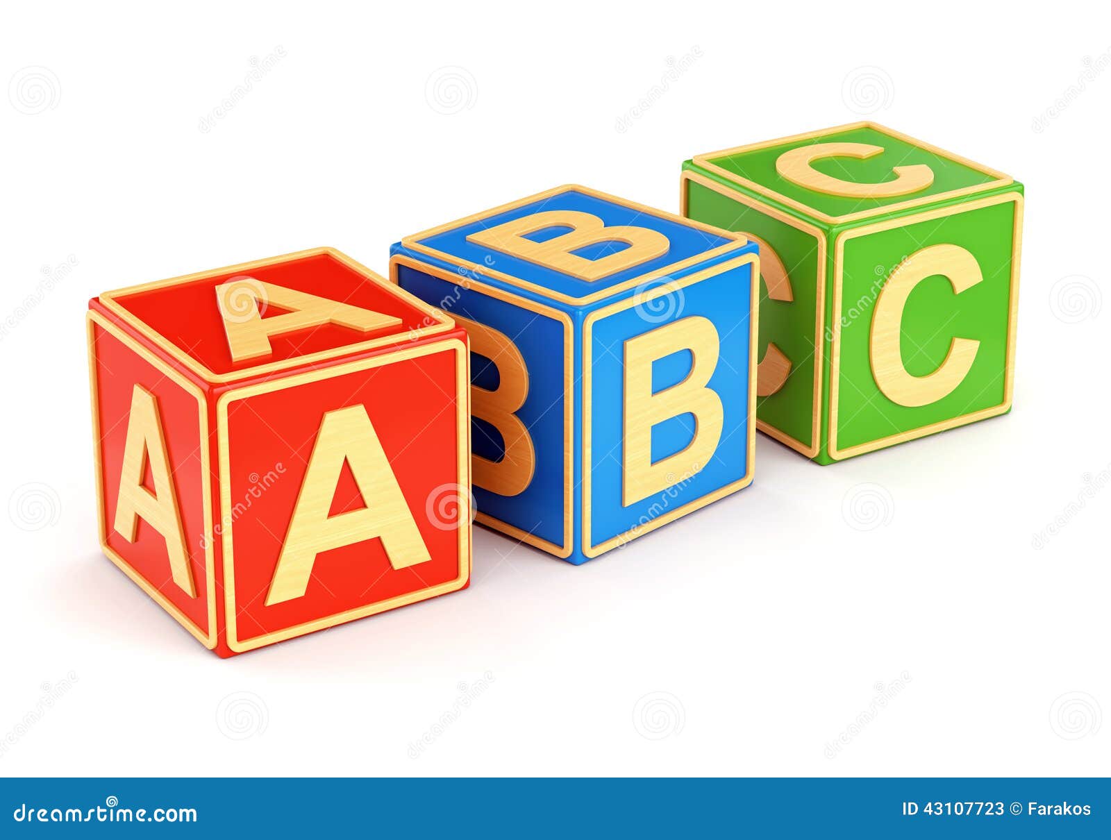 Cubos coloridos de ABC stock de ilustración. Ilustración de rectángulo ...