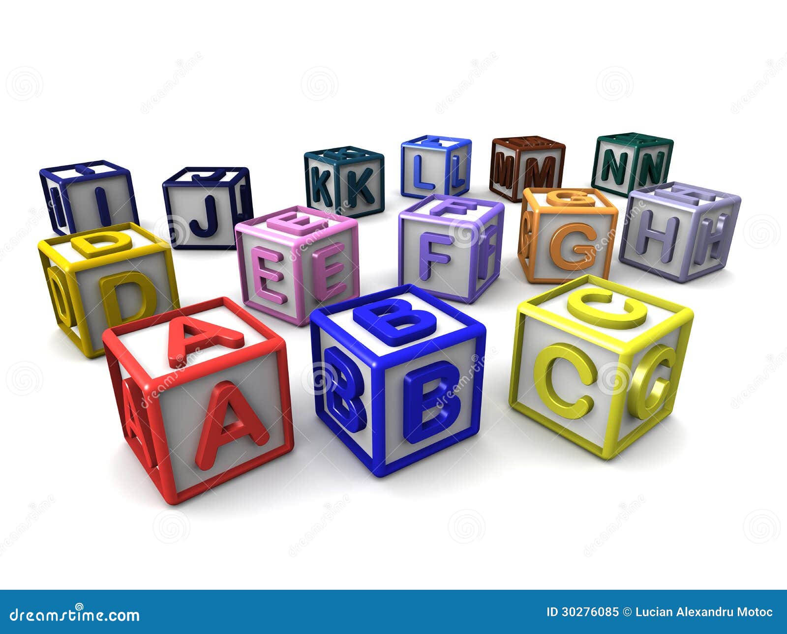 Cubos de las letras stock de ilustración. Ilustración de blanco - 30276085