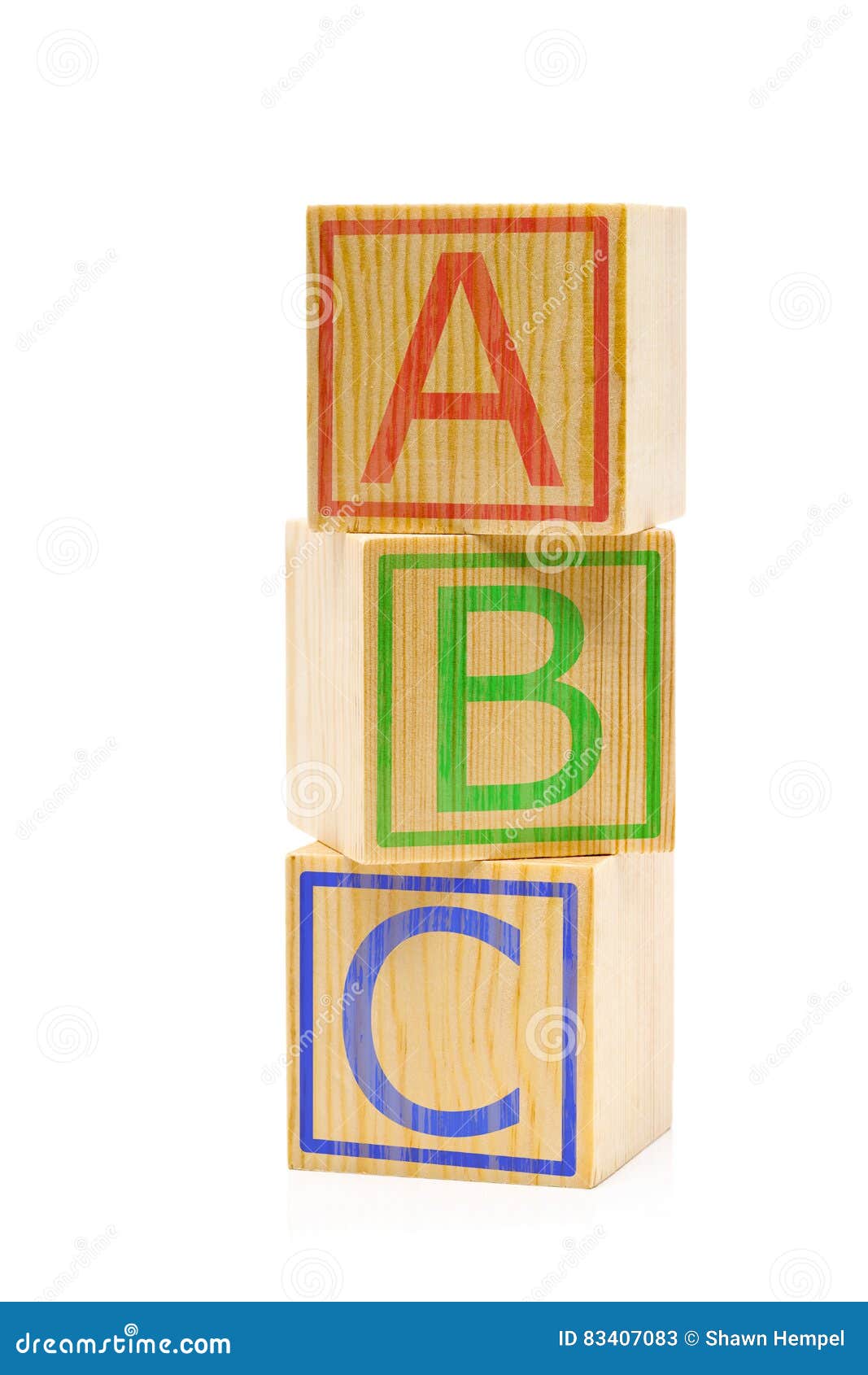 Cubos De Madera Marrones Apilados De La Letra De ABC Imagen de archivo ...