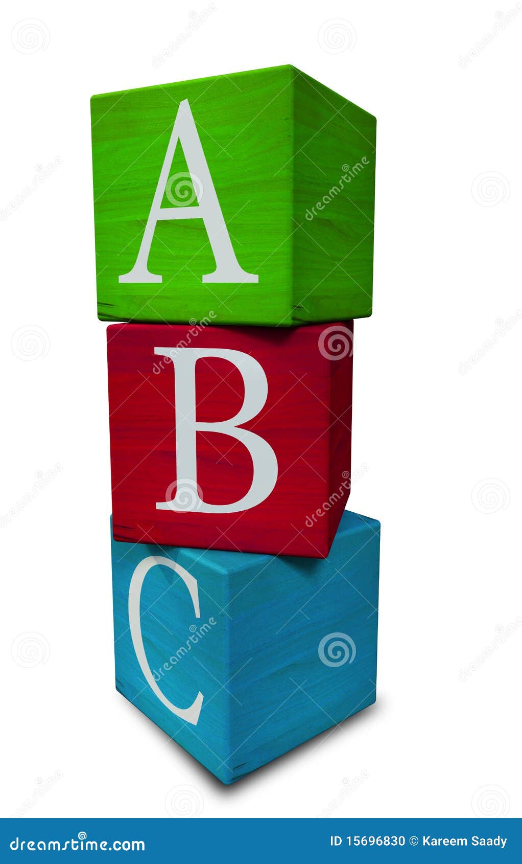 Cubos del ABC stock de ilustración. Ilustración de aprendizaje - 15696830