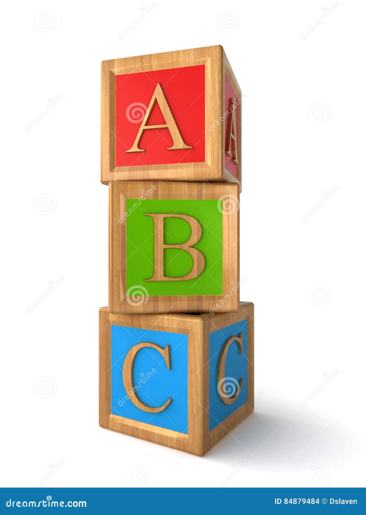 Cubos del ABC stock de ilustración. Ilustración de colorido - 84879484