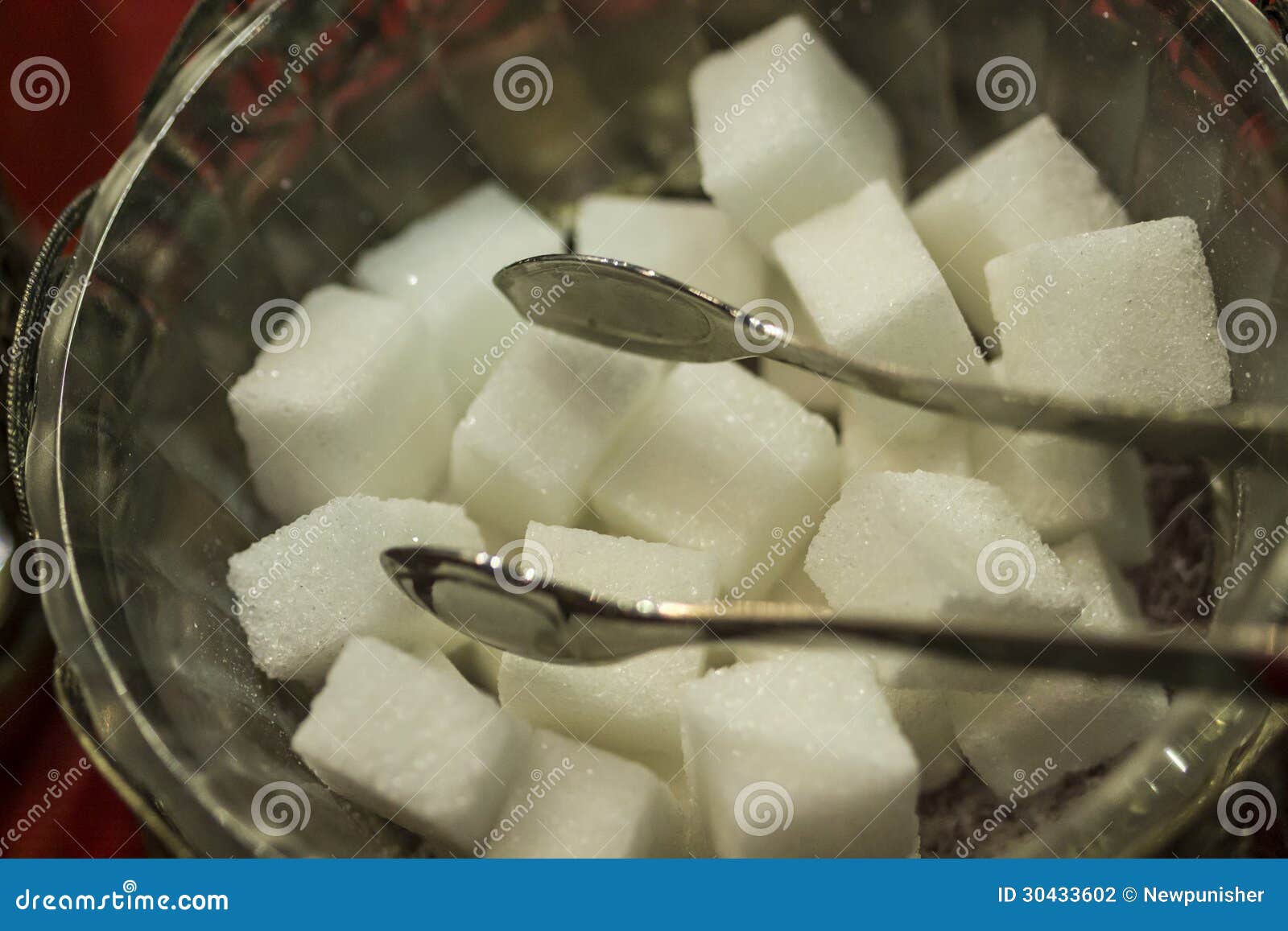 Cubos del azúcar foto de archivo. Imagen de cristal, primer - 30433602