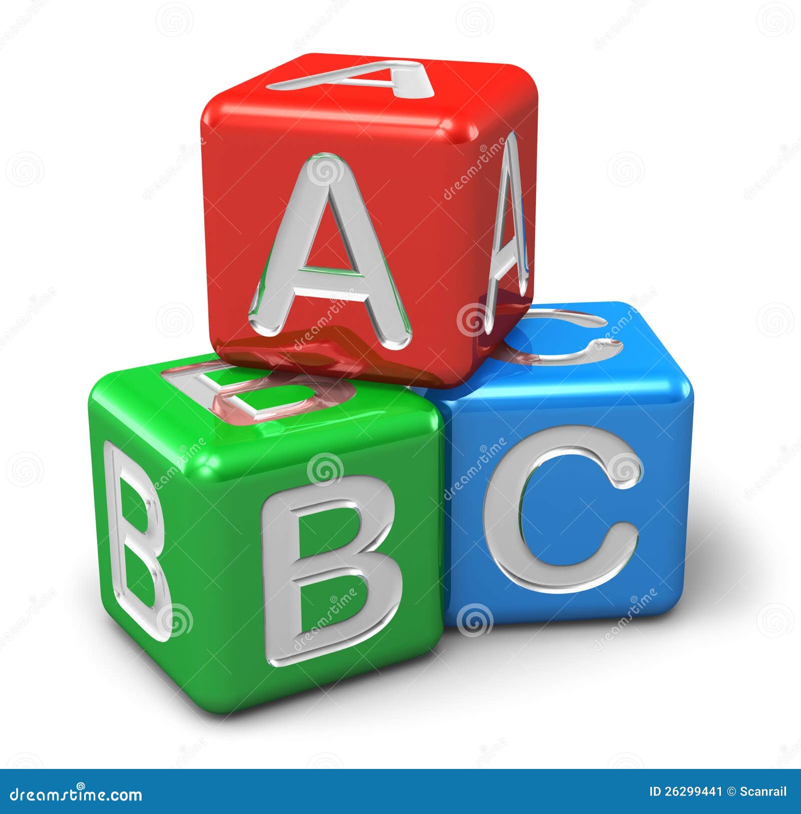 Cubos del color del ABC stock de ilustración. Ilustración de juego ...
