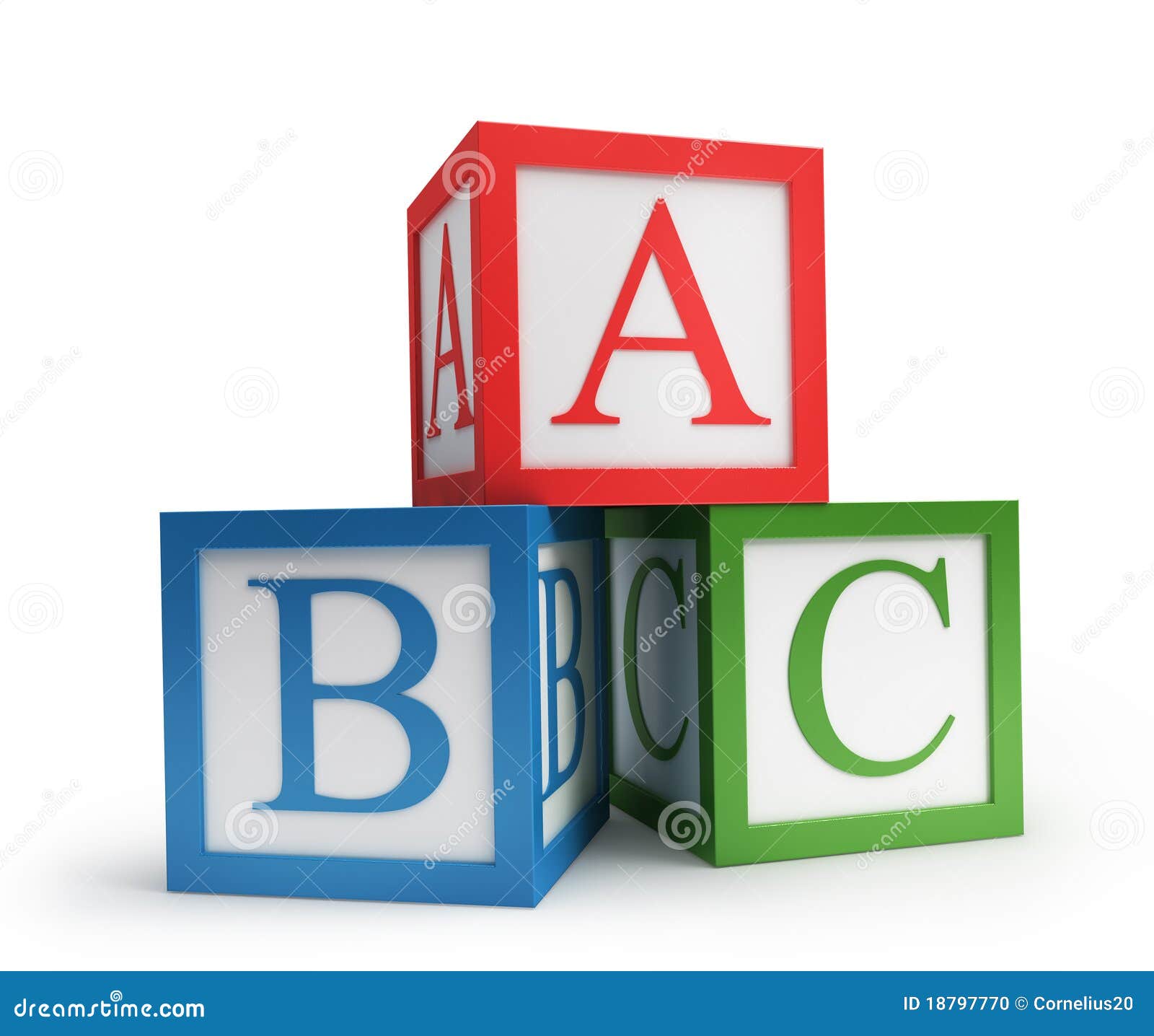 Cubos do ABC ilustração stock. Ilustração de escola, professor - 18797770