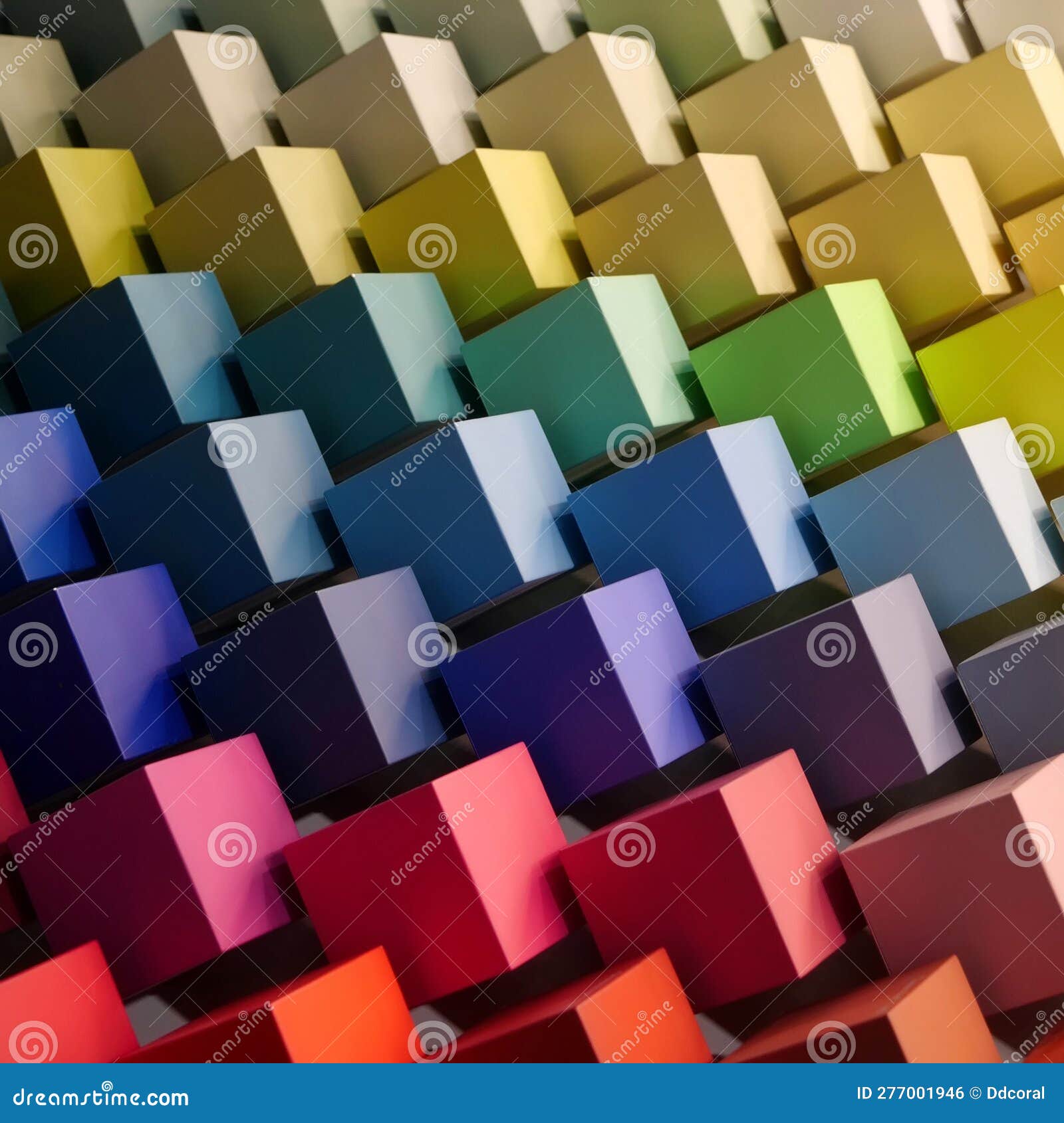 Cubos Multicoloridos. Paleta De Cores E Gama De Cores Ilustração Stock ...