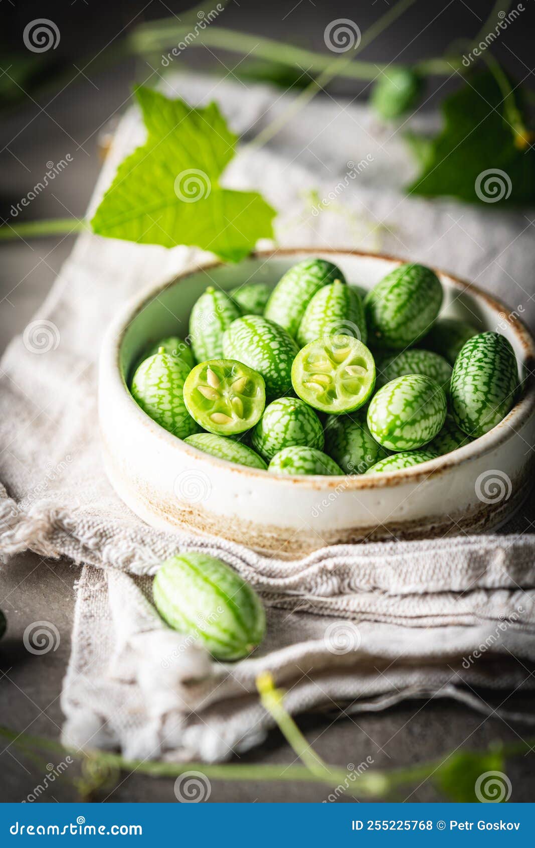 Cucamelon, Melothria Scabra Stock Photo - Image of agriculture, closeup ...