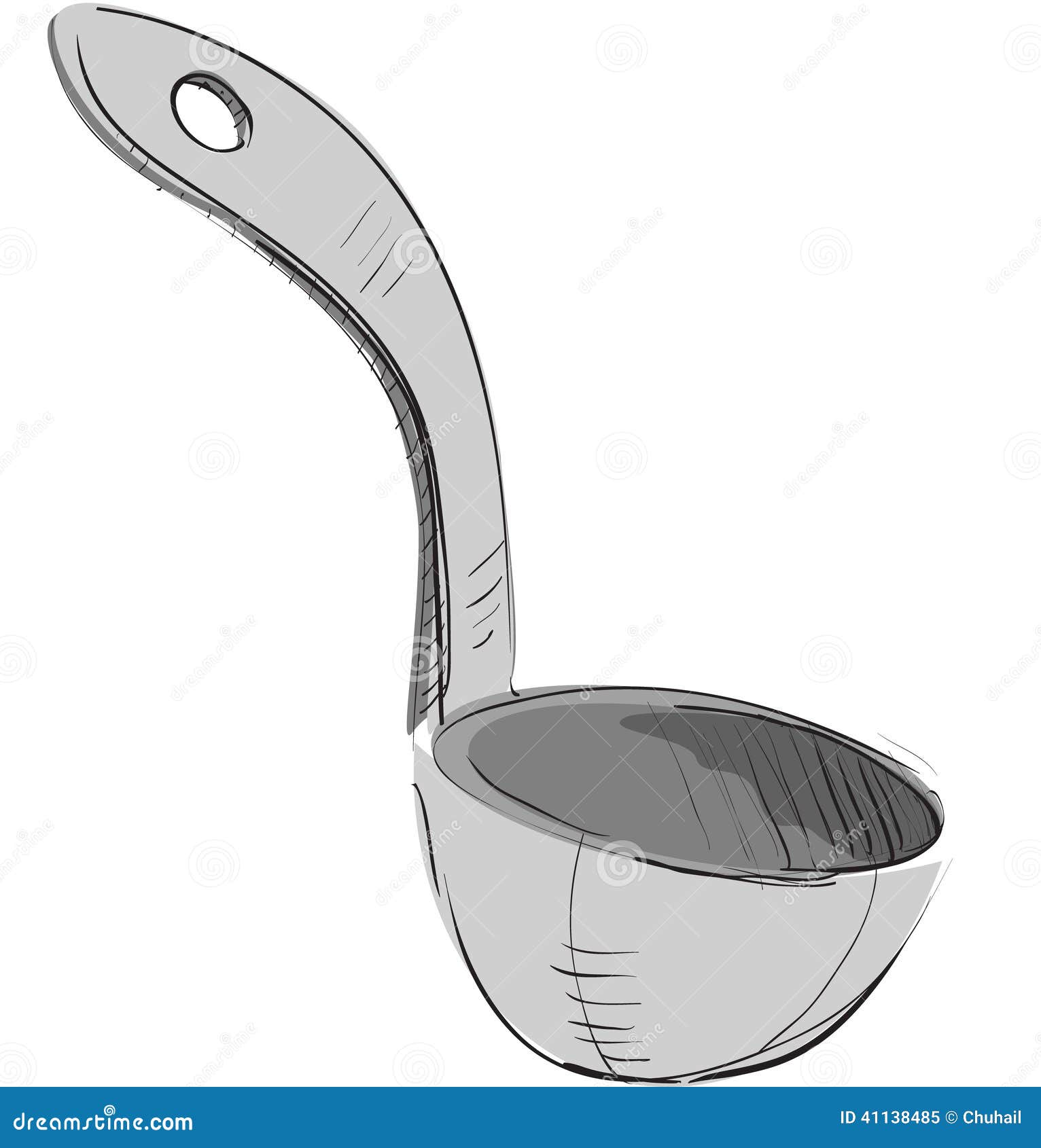 Cucharón de sopa ilustración del vector. Ilustración de documentos ...