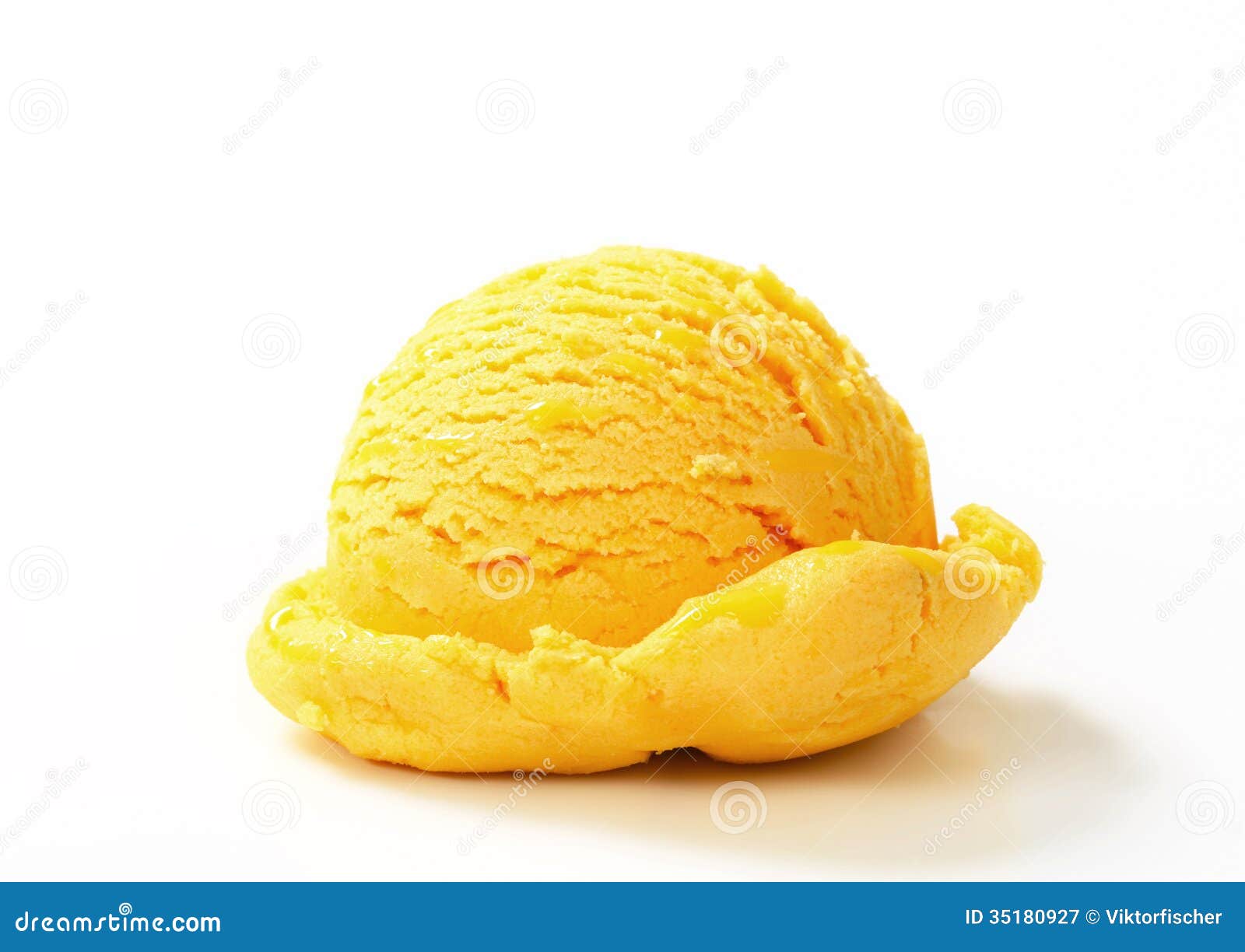 Cucharada Del Helado Amarillo Imagen de archivo - Imagen de hielo ...