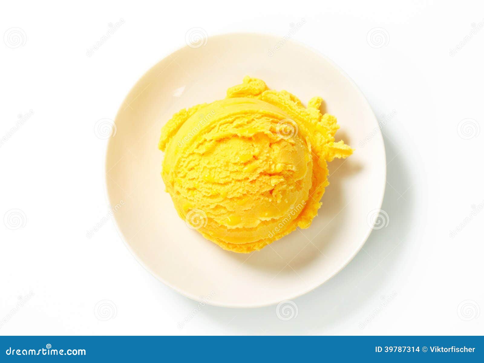 Cucharada Del Helado Amarillo Foto de archivo - Imagen de sabor, tapa ...