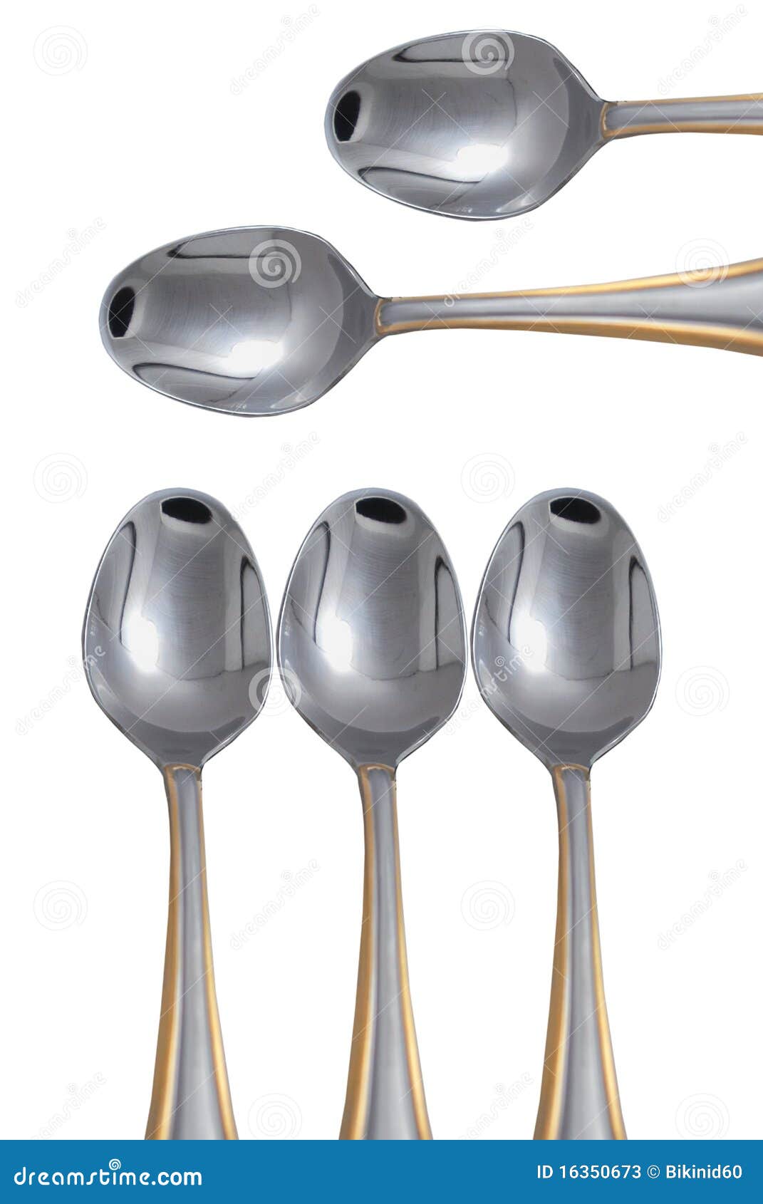 Cucharas del metal imagen de archivo. Imagen de aislado - 16350673