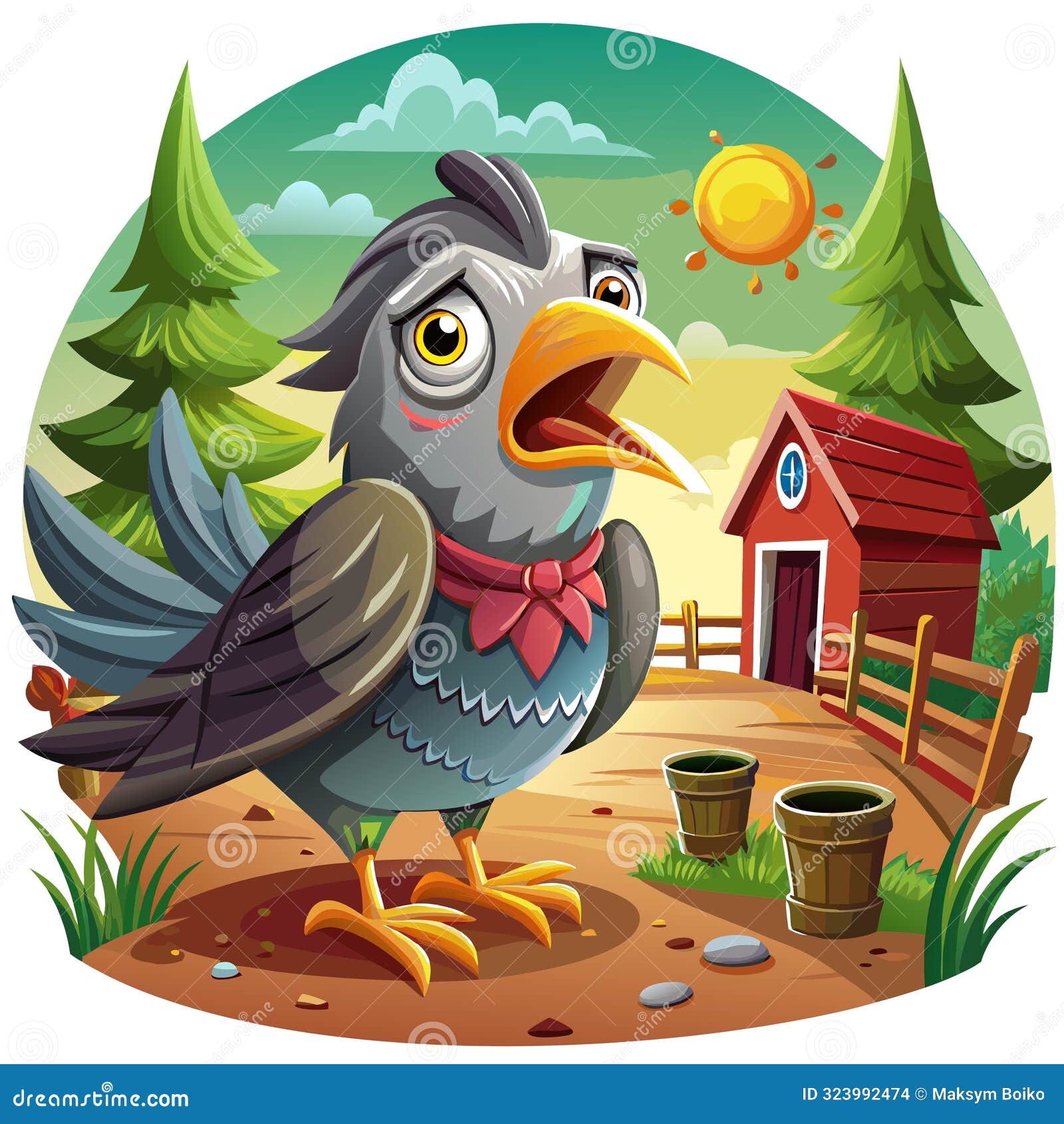 Cuckoo Bird Devoted Stay Desert Vector Stock Illustration ...