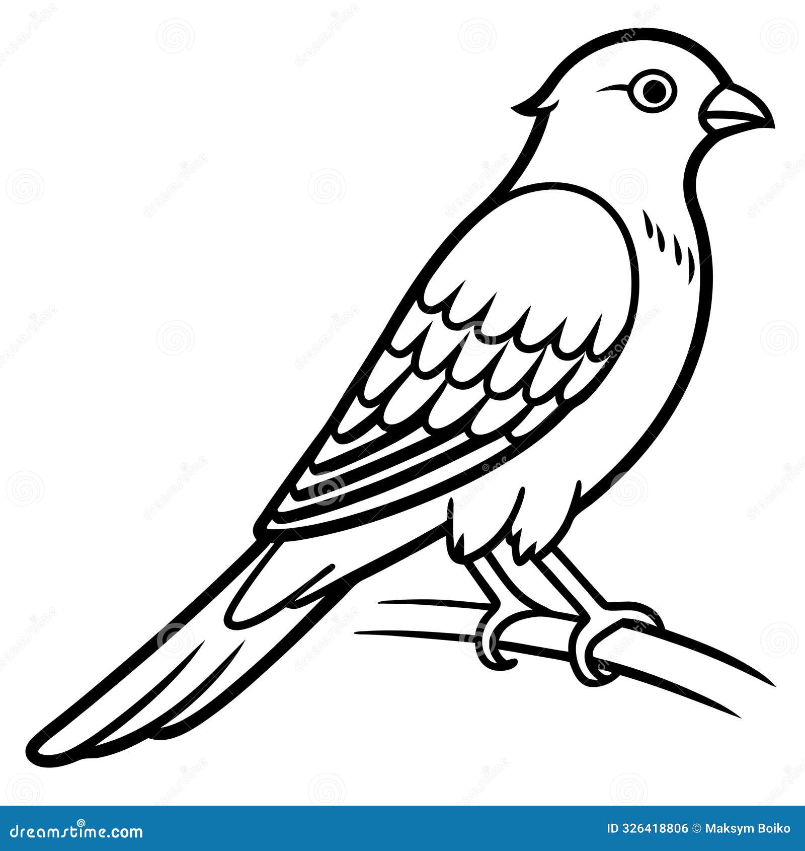 Cuckoo Bird Sits Icon Vector Stock Vector - Illustration of simple ...