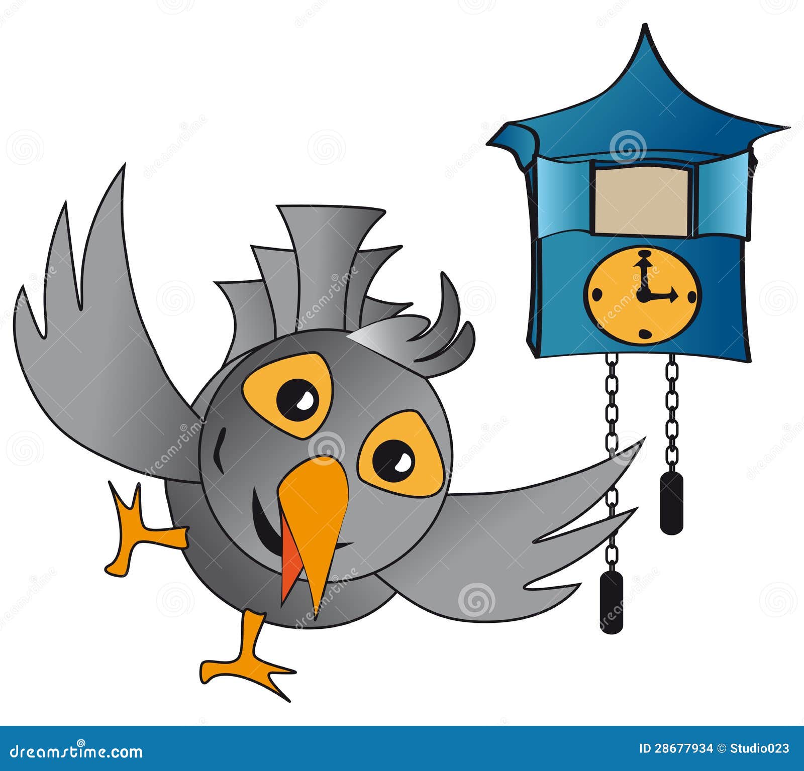 Cuckoo clock stock vector. Illustration of decoration - 28677934