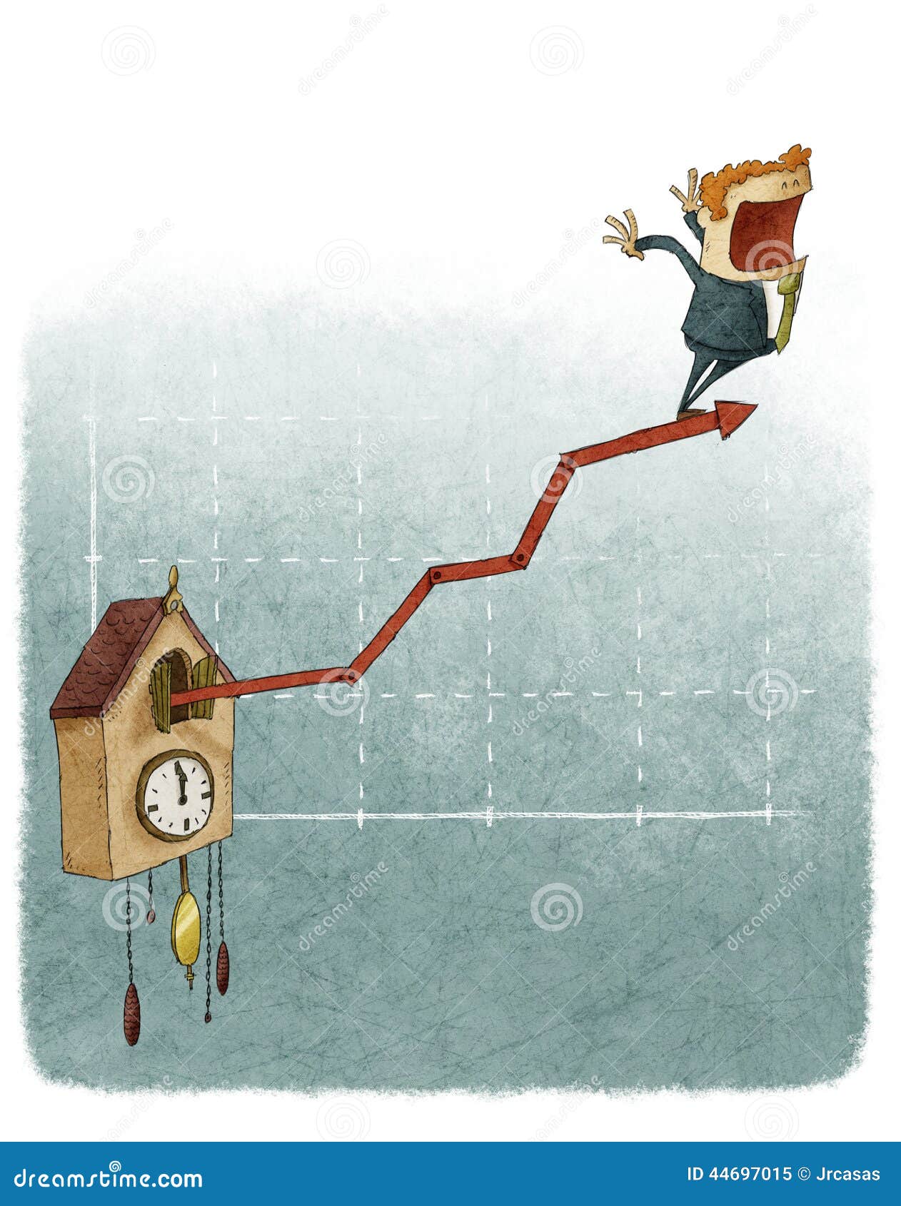 Cuckoo Clock Growth Graph Chart Stock Illustration - Illustration of ...