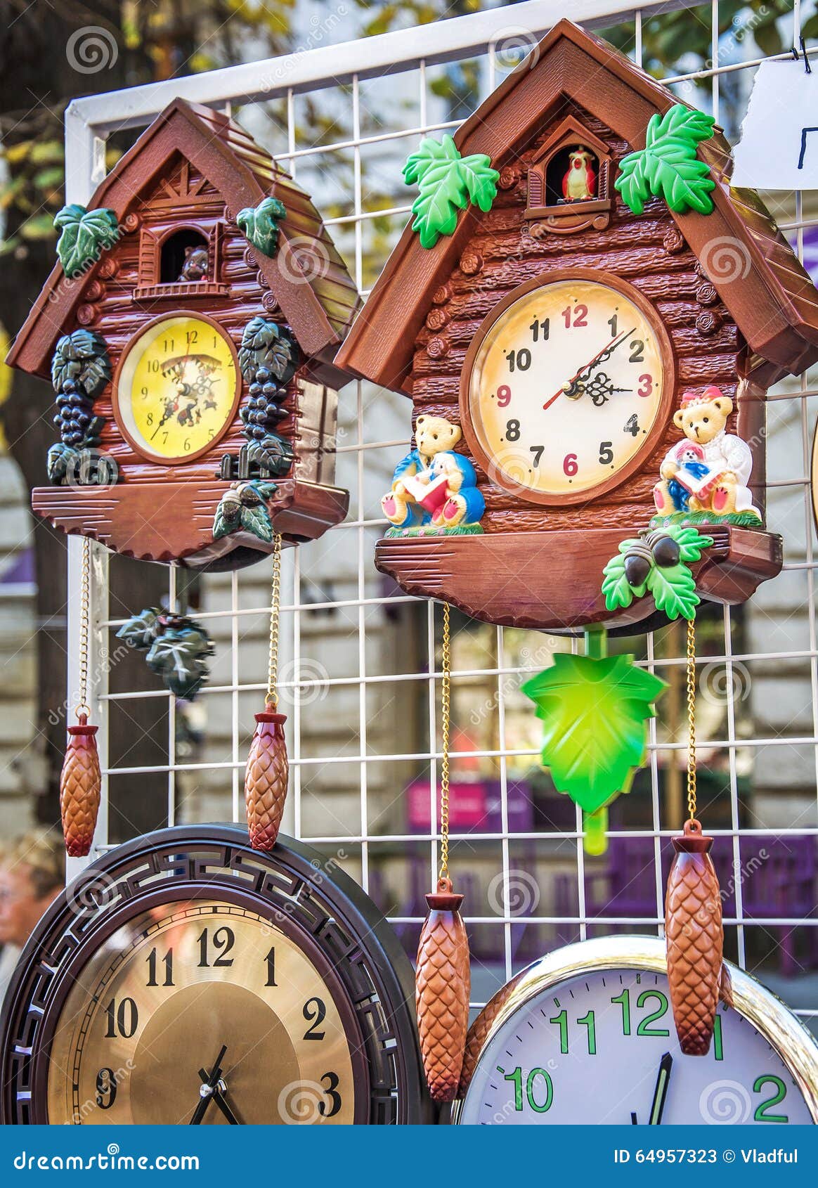 Cuckoo clock stock image. Image of time, black, antique - 64957323