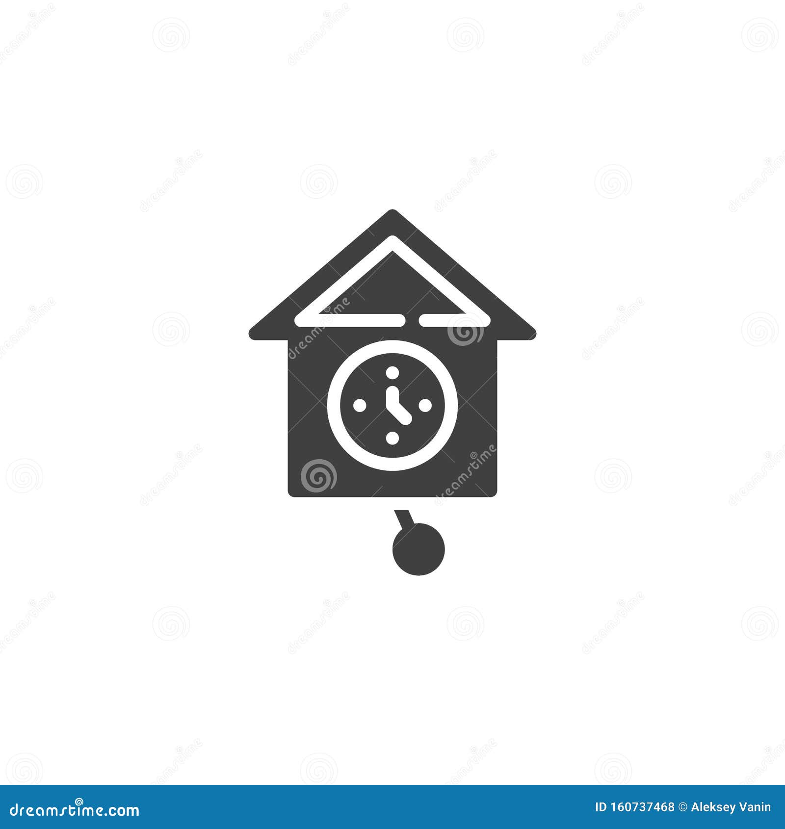 Cuckoo Clock vector icon stock vector. Illustration of sound - 160737468