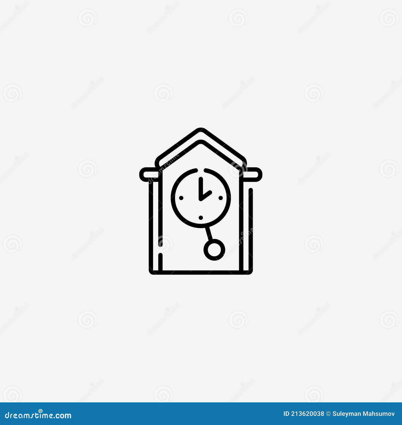 Cuckoo Clock Vector Icon Sign Symbol Stock Vector - Illustration of ...