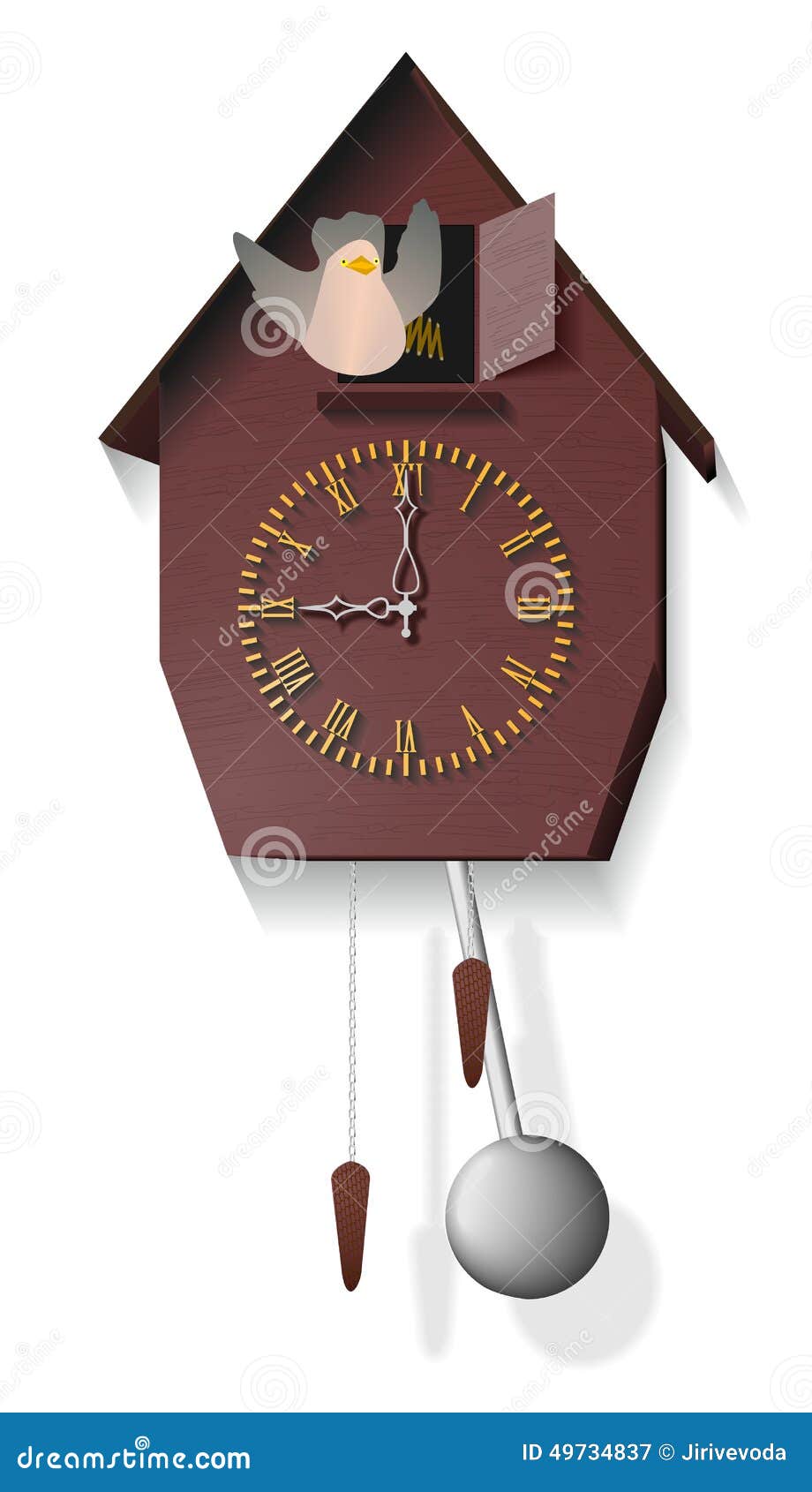 Cuckoo Clocks Line Icon, Concept Sign, Outline Vector Illustration ...