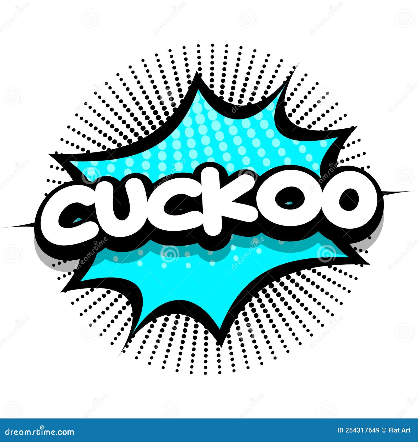 Cuckoo Comic Book Explosion Bubble Vector Illustration Stock Vector ...