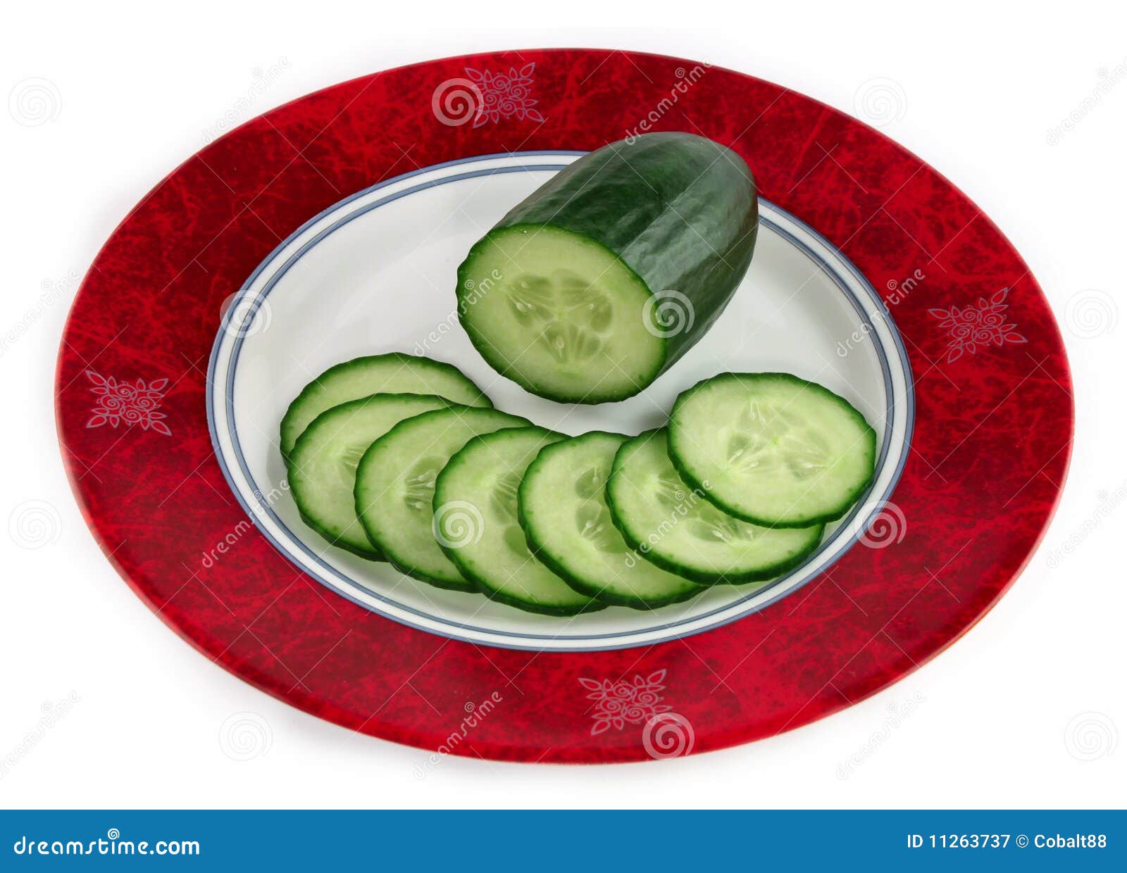 Cucumber stock image. Image of plate, isolate, vegetable - 11263737