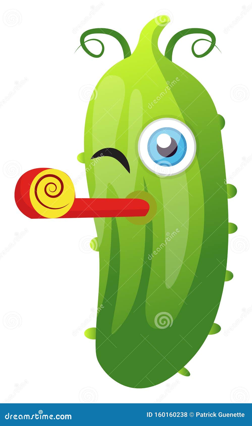 Cucumber at a Birthday Party Illustration Vector Stock Vector ...