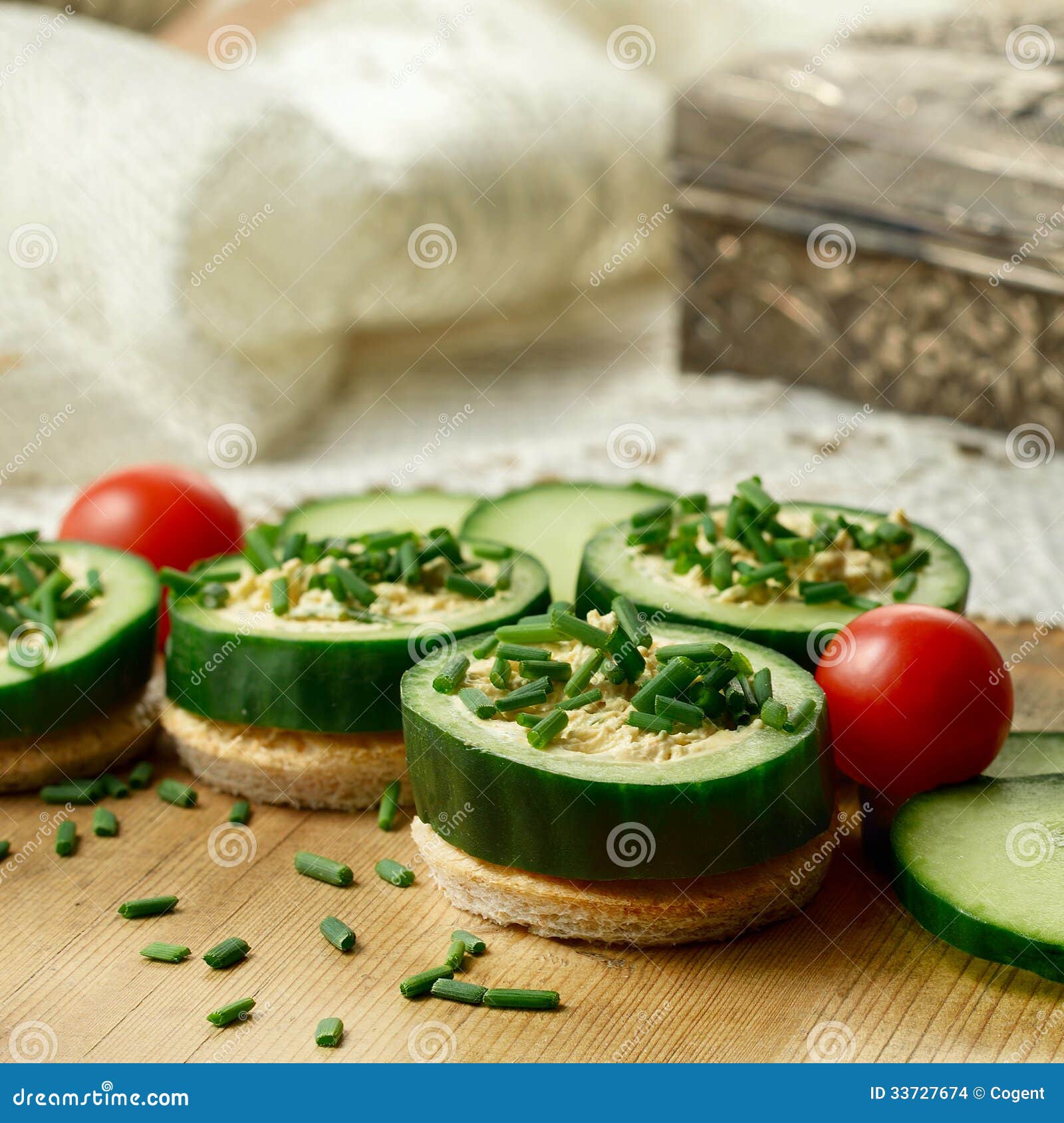 Cucumber Canapes II stock photo. Image of buffet, fresh - 33727674
