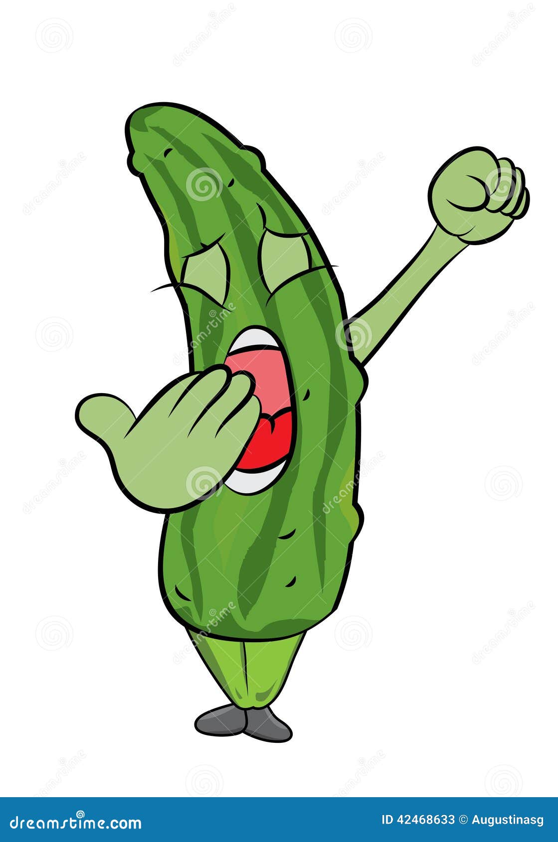 Cucumber Cartoon Character Stock Illustration - Image: 42468633