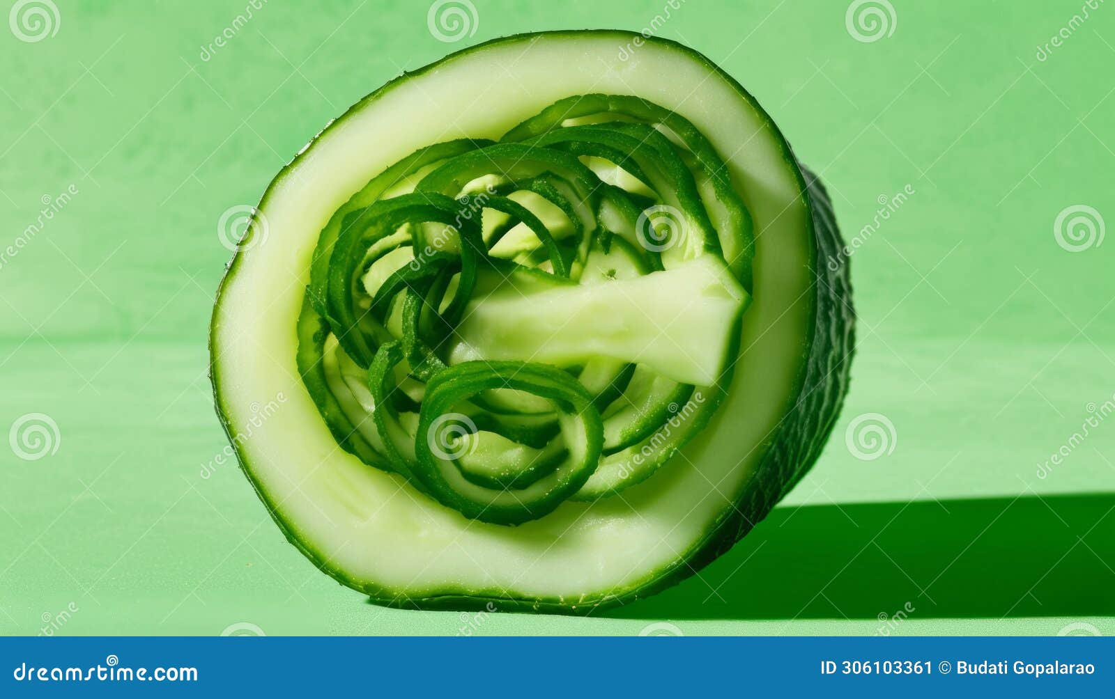 A Cucumber Cut in Half, Showing the Inside Stock Illustration ...