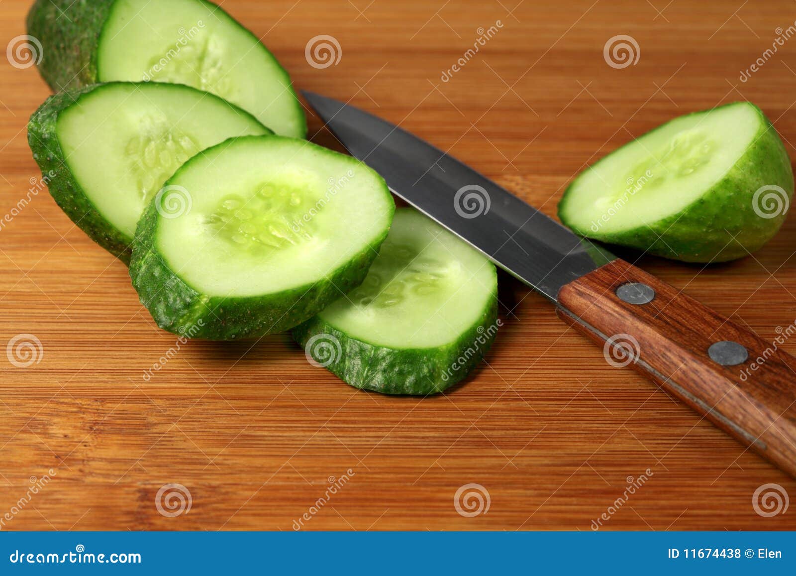 Cucumber cut into sections stock photo. Image of green - 11674438