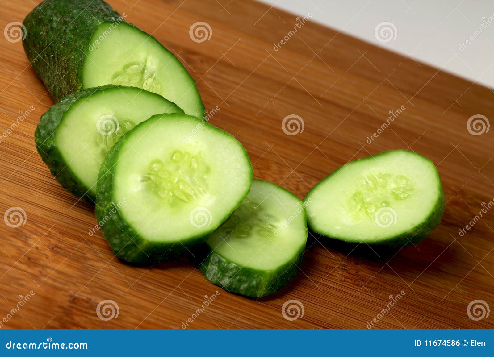Cucumber cut into sections stock photo. Image of meal - 11674586