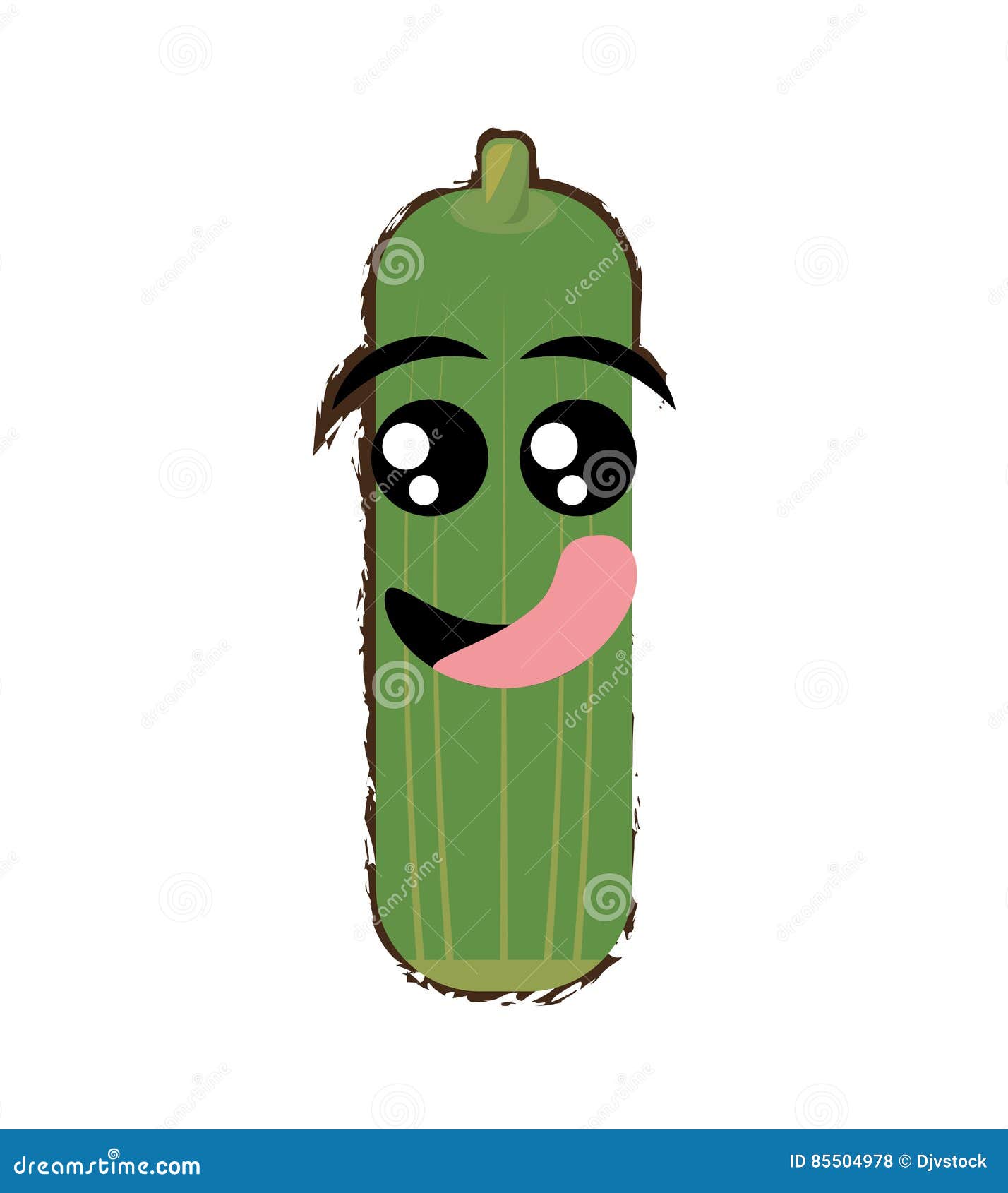 Cucumber Expressions Hungry Face Stock Illustration - Illustration of ...