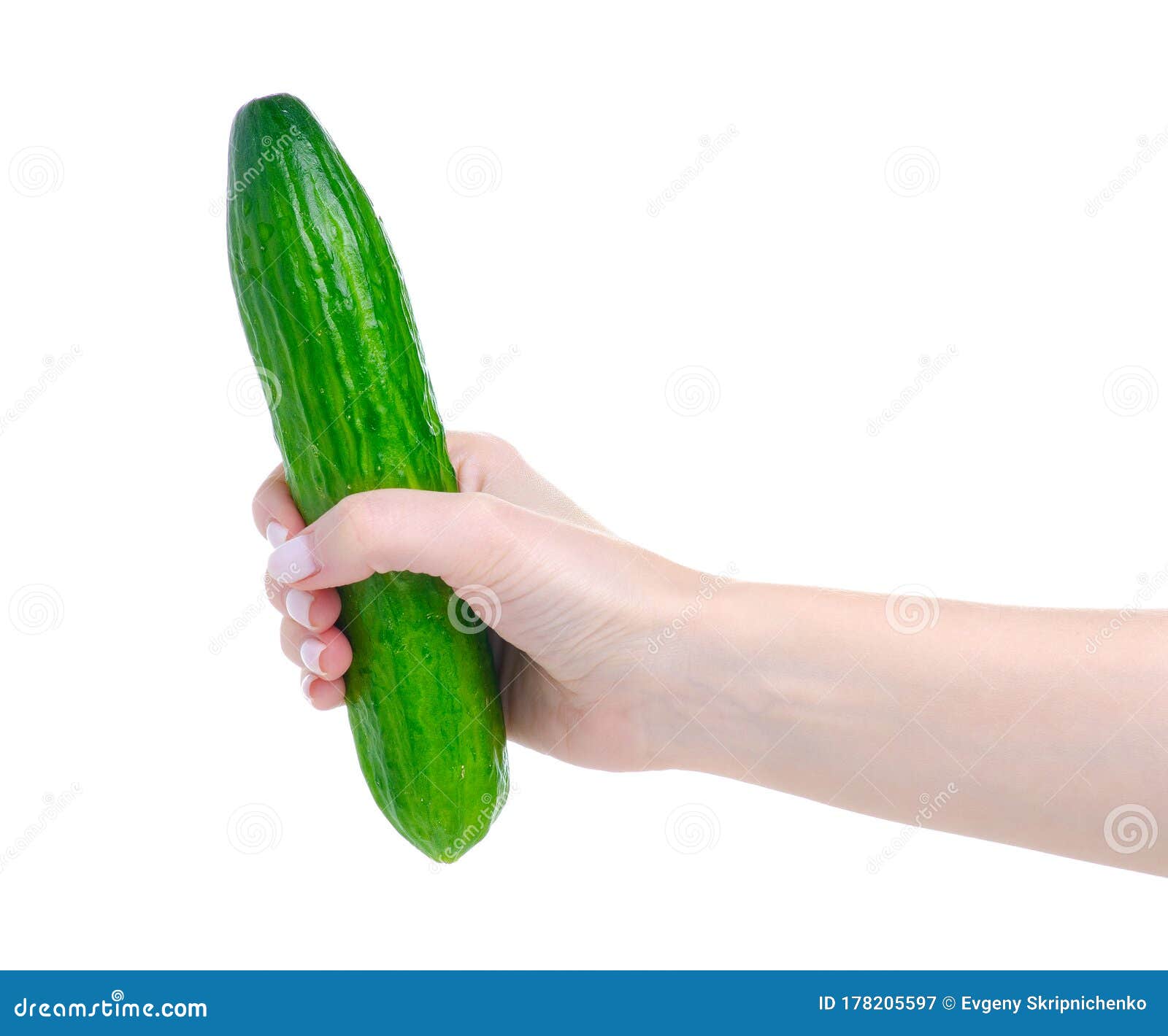 Cucumber Fresh Vegetable in Hand Stock Image - Image of clean, growth ...