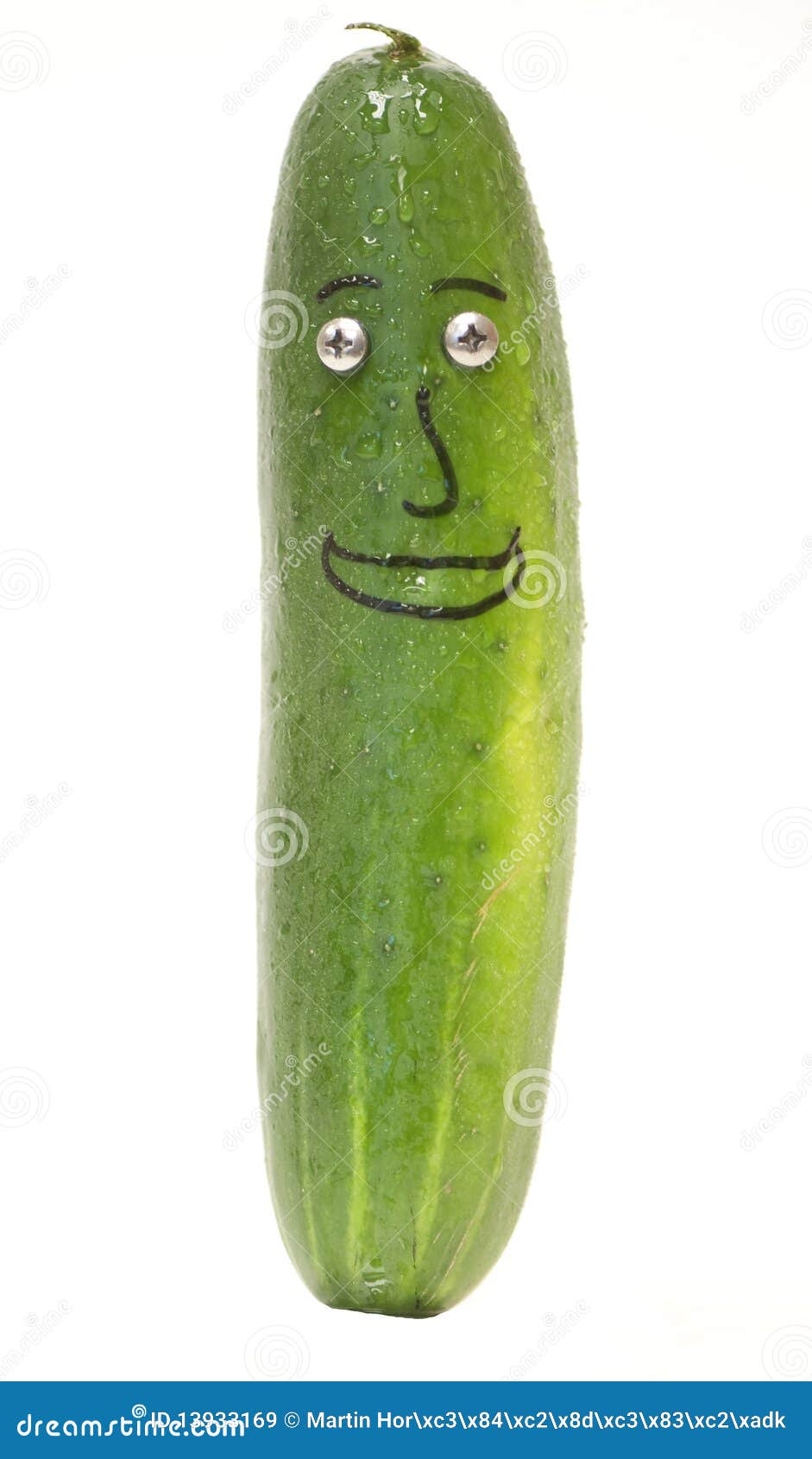 Cucumber with funny face stock image. Image of smiles - 13933169