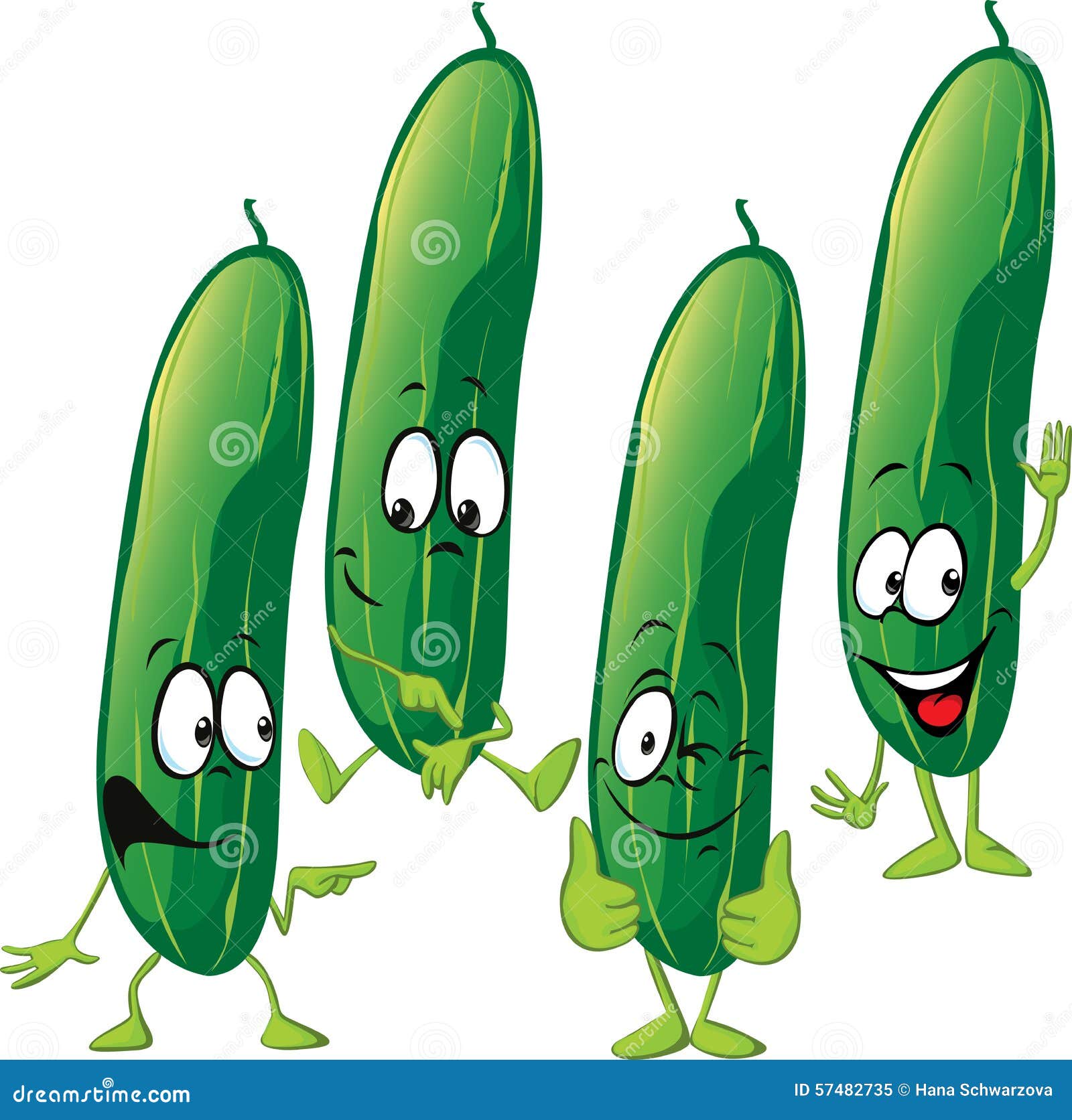 Cucumber - Funny Vector Cartoon | CartoonDealer.com #57482735