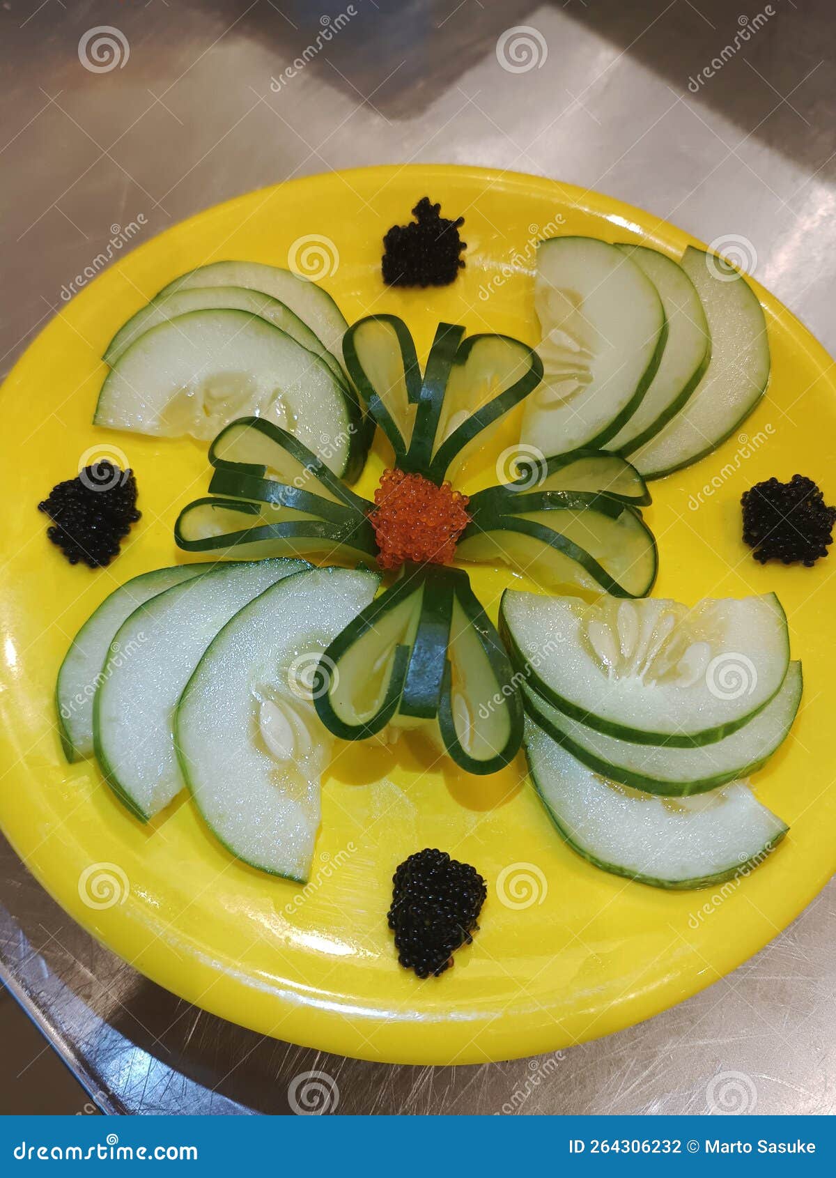 Cucumber garnish sushigo stock photo. Image of plant - 264306232