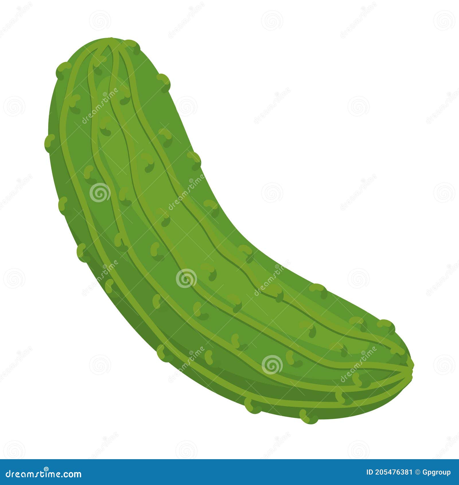 Cucumber with a Green Color Stock Vector - Illustration of cucumber ...