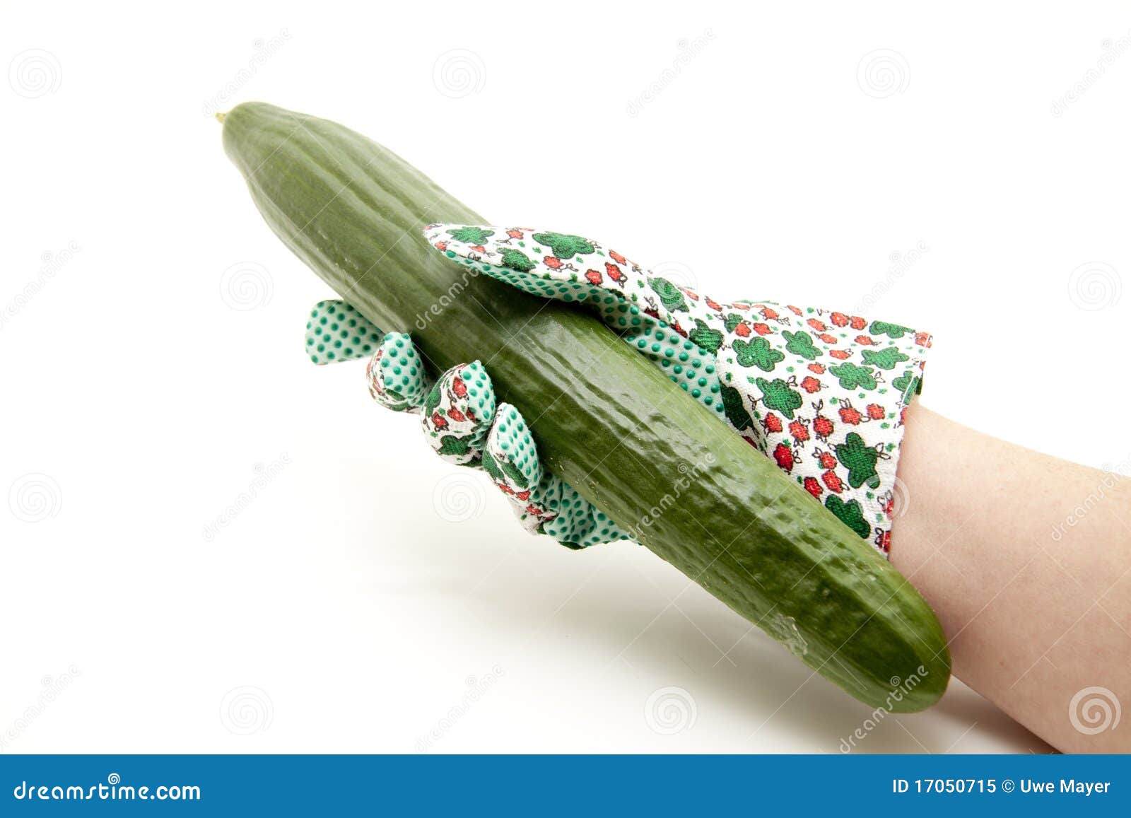 Cucumber in the hand stock image. Image of salad, hand - 17050715