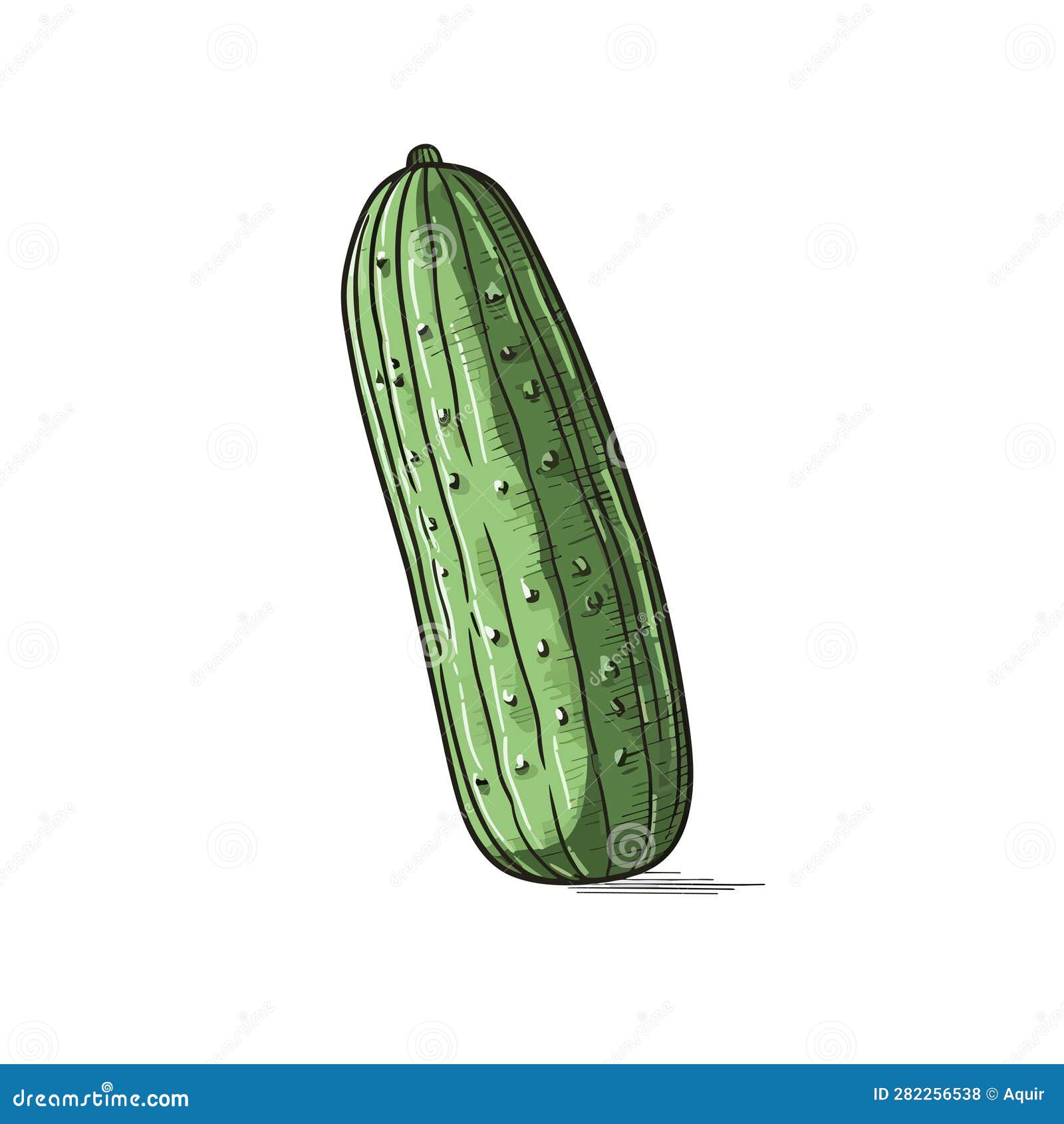 Cucumber Hand-drawn Illustration. Cucumber. Vector Doodle Style Cartoon ...