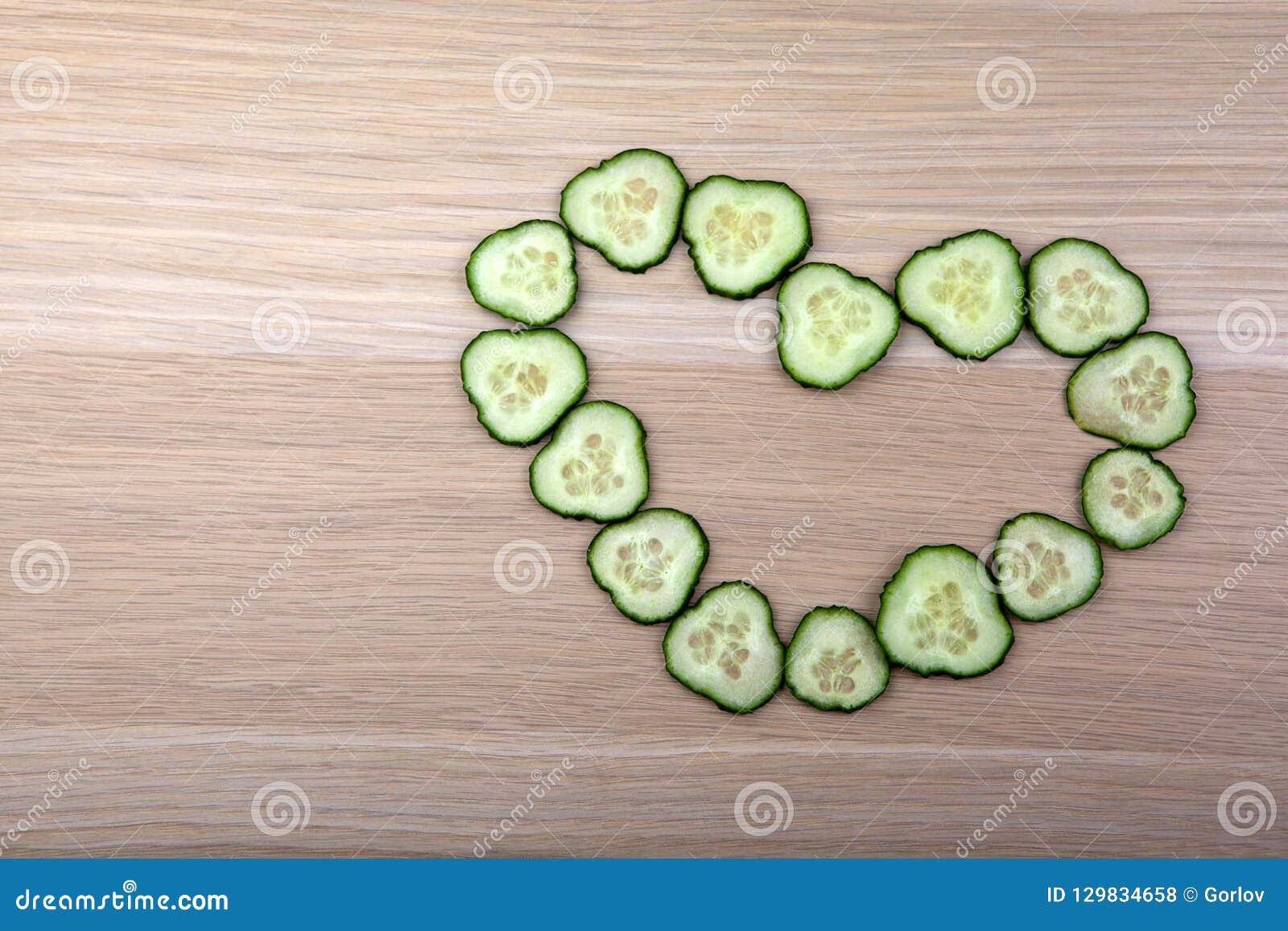 Cucumber Heart Symbol Table Stock Photo - Image of decorative, fresh ...