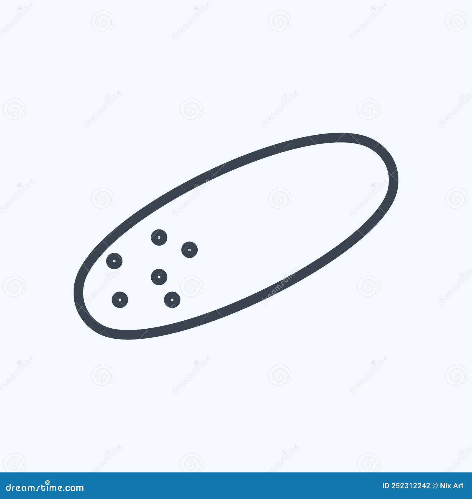 Cucumber Icon in Trendy Line Style Isolated on Soft Blue Background ...
