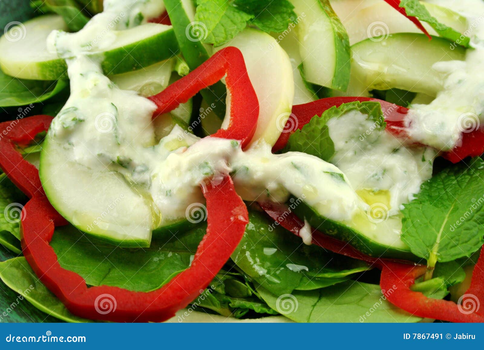 Cucumber and Mint Salad stock image. Image of cucumber - 7867491