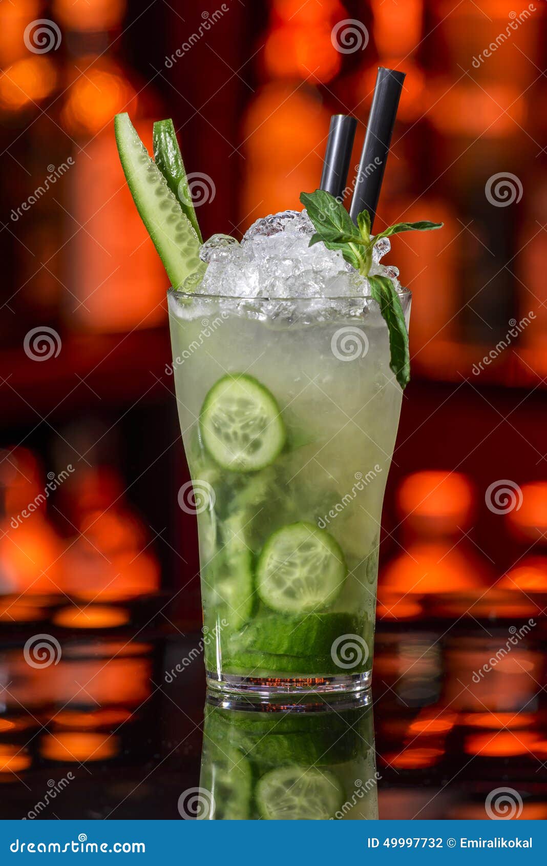 Cucumber mojito stock photo. Image of alcohol, color - 49997732