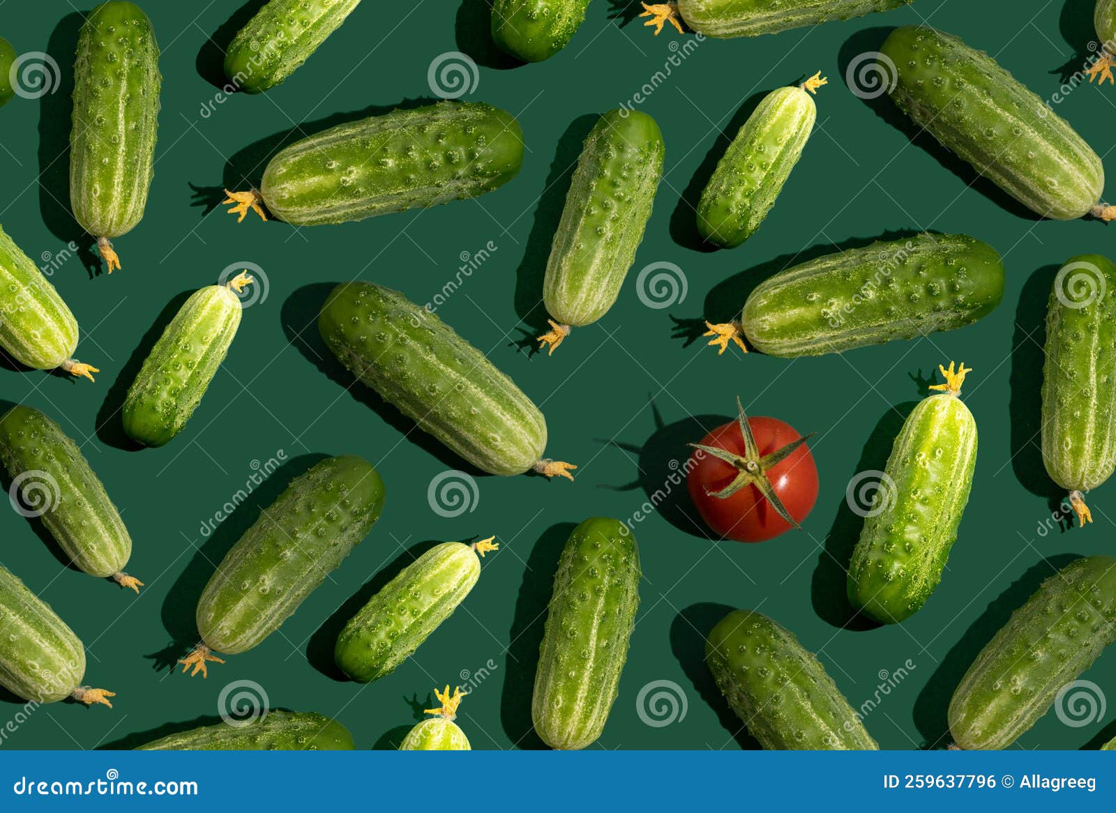 Cucumber Pattern. Cucumbers on a Green Background. Vegetables Stock ...