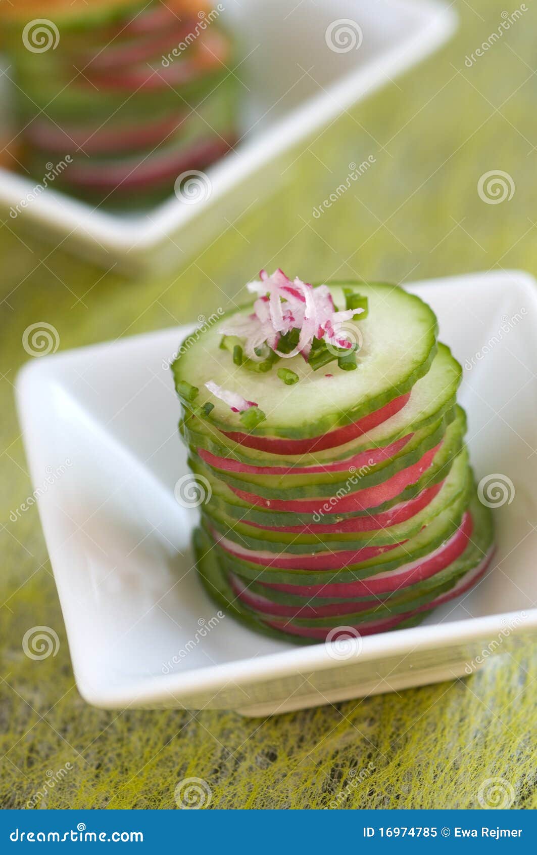 Cucumber and Radish Starter Stock Image - Image of salad, pile: 16974785