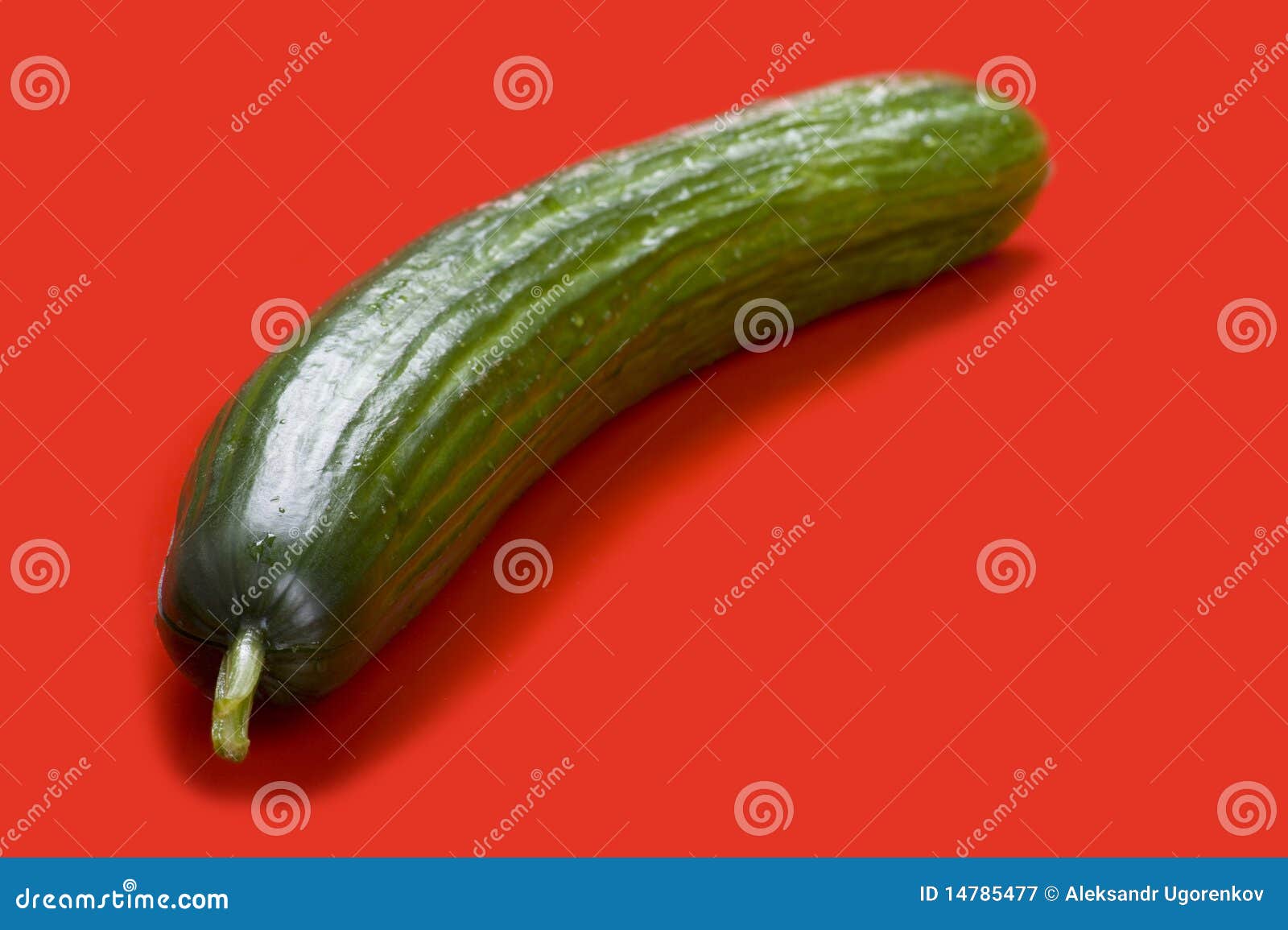 Cucumber on red stock image. Image of juicy, healthy - 14785477