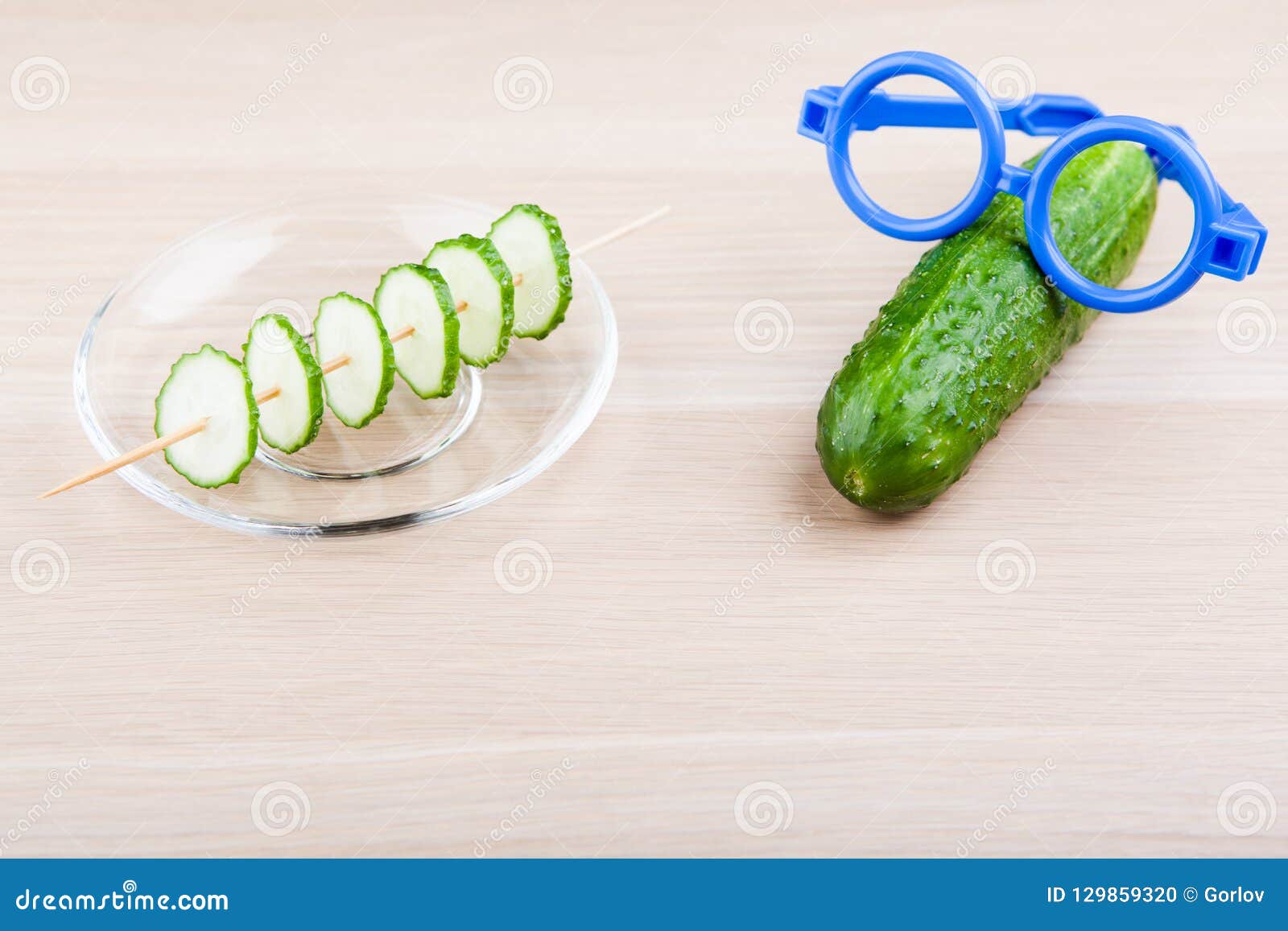 Cucumber salad plate table stock photo. Image of food - 129859320