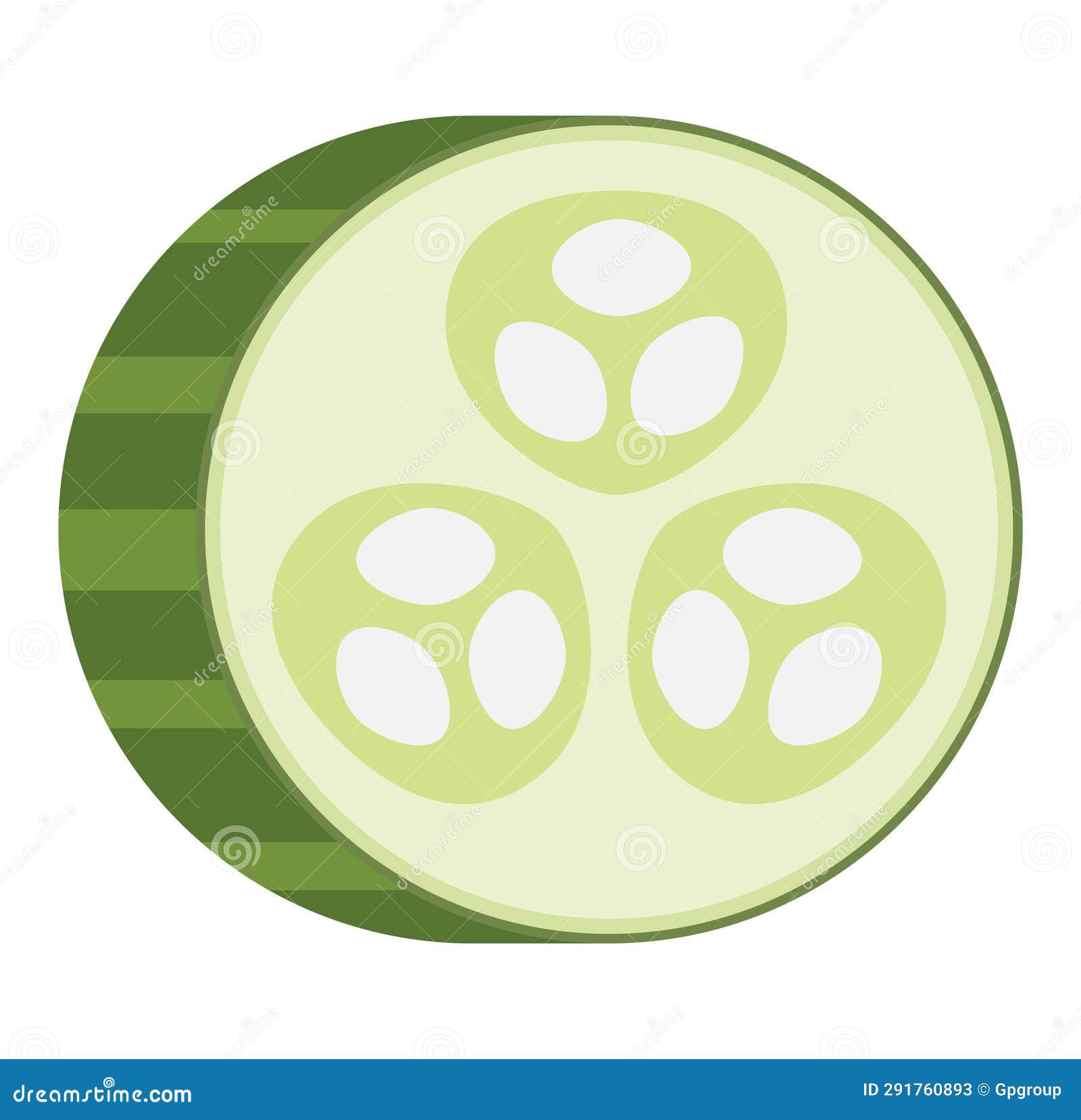 Cucumber slice design stock illustration. Illustration of isolated ...