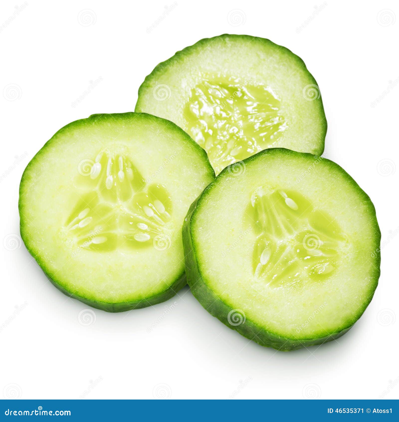 Cucumber slice stock image. Image of juicy, single, organic - 46535371