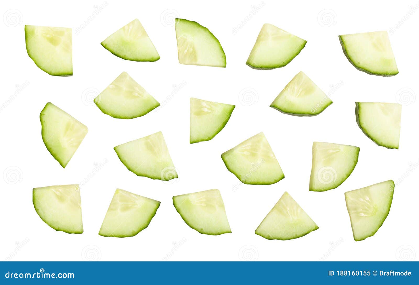 Cucumber stock image. Image of cutout, fresh, ripe, chunk - 188160155